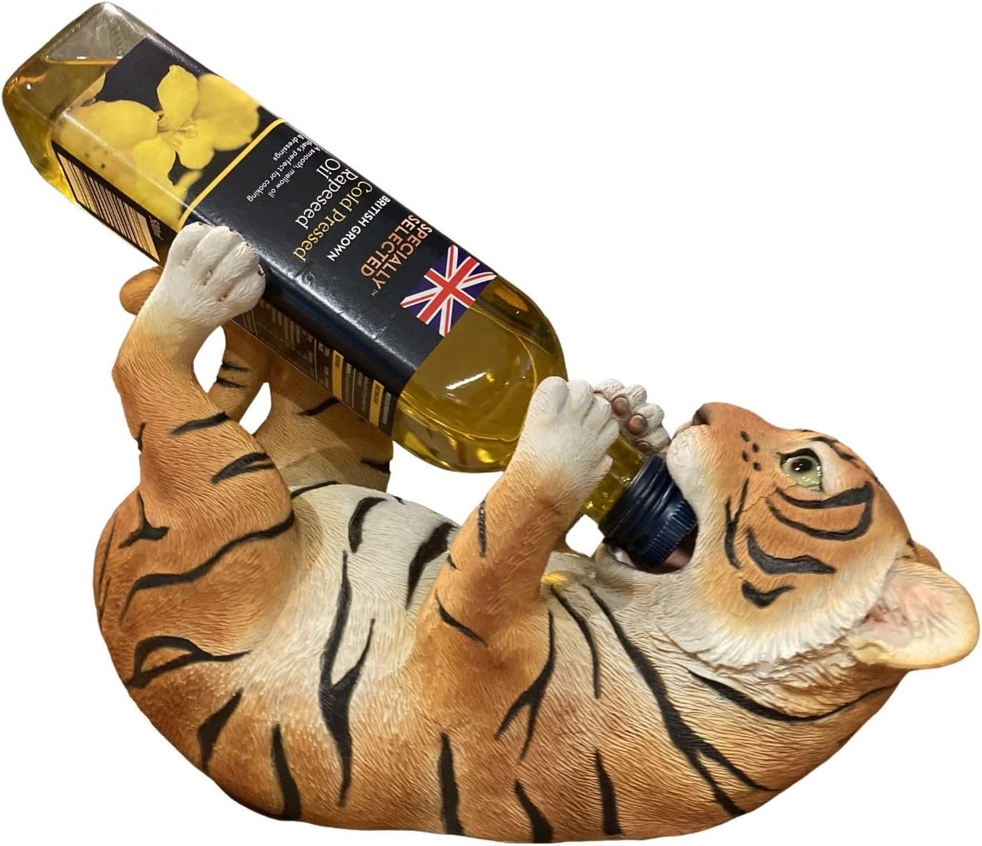 G&H Decor - Adorable 30cm Tiger Wine Bottle Holder Figure – Hand ...