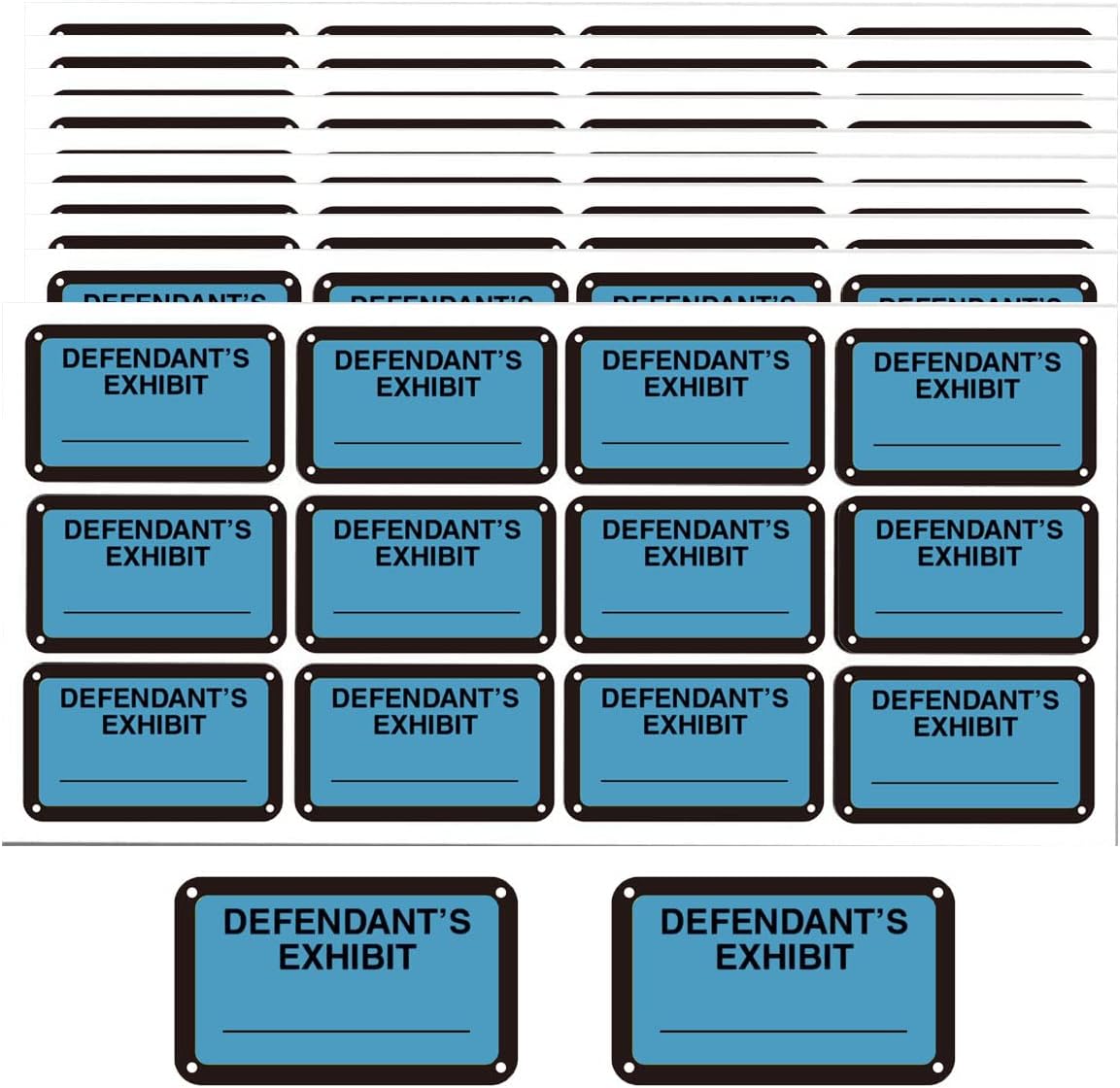 Amazon.com : Legal Exhibit Label Stickers, 7/8 x 1-1/2 inches, 480 ...