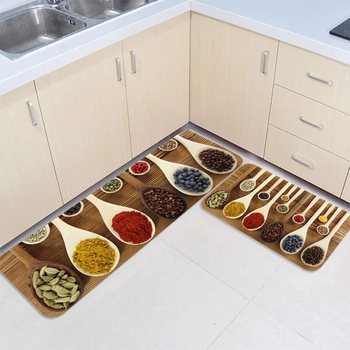 price outlet Vibrant Printed Kitchen Rug • Machine Washable Non-Slip ...