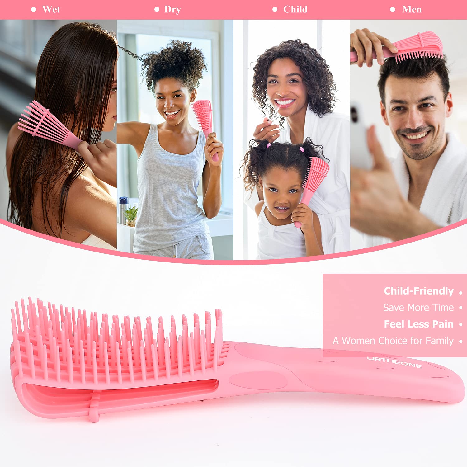 Snapklik.com : Detangling Hair Brush,Hair Detangler Brush And Wide ...