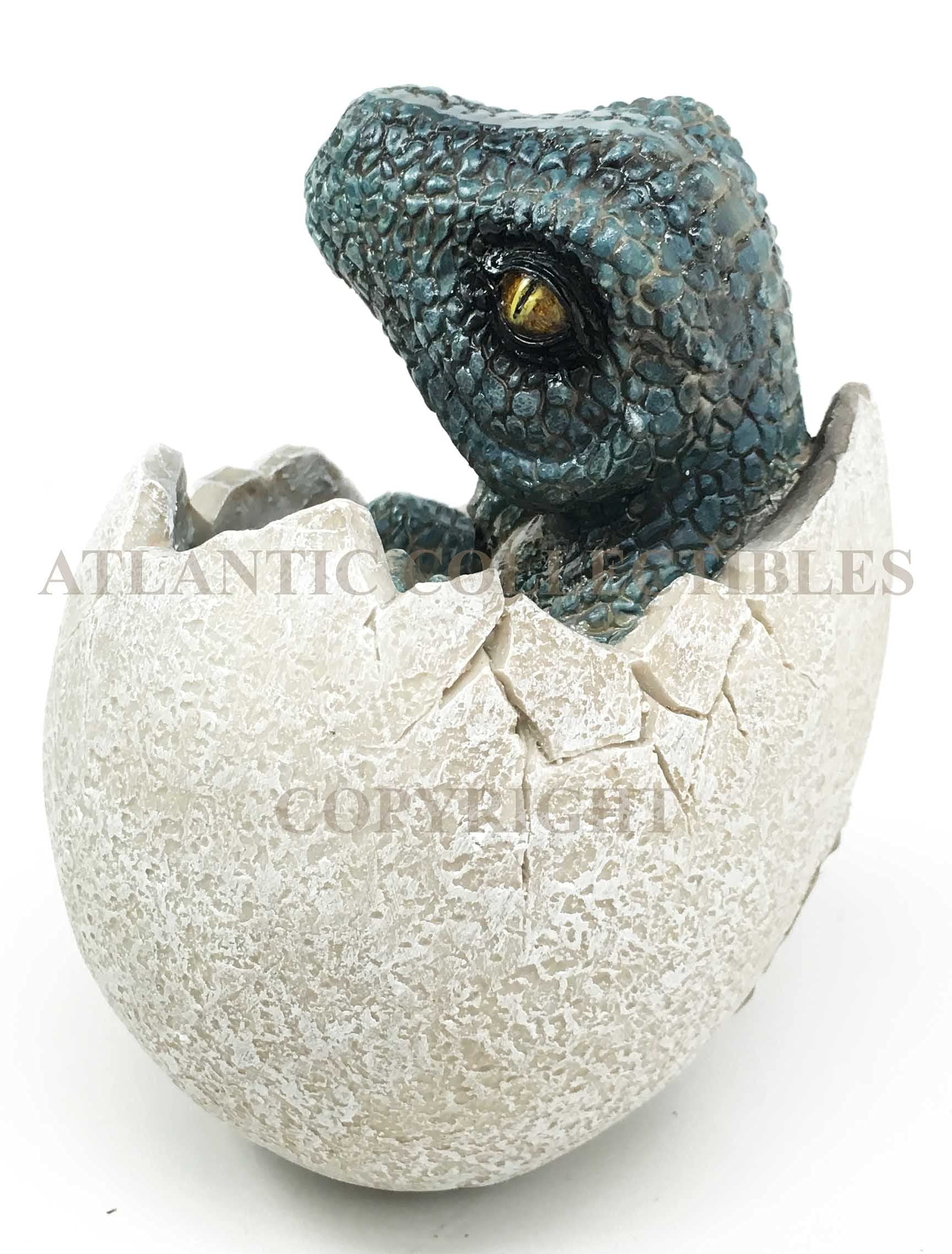 Ebros Gift Jurassic Era Predator Velociraptor in Egg Dinosaur Figurine ...
