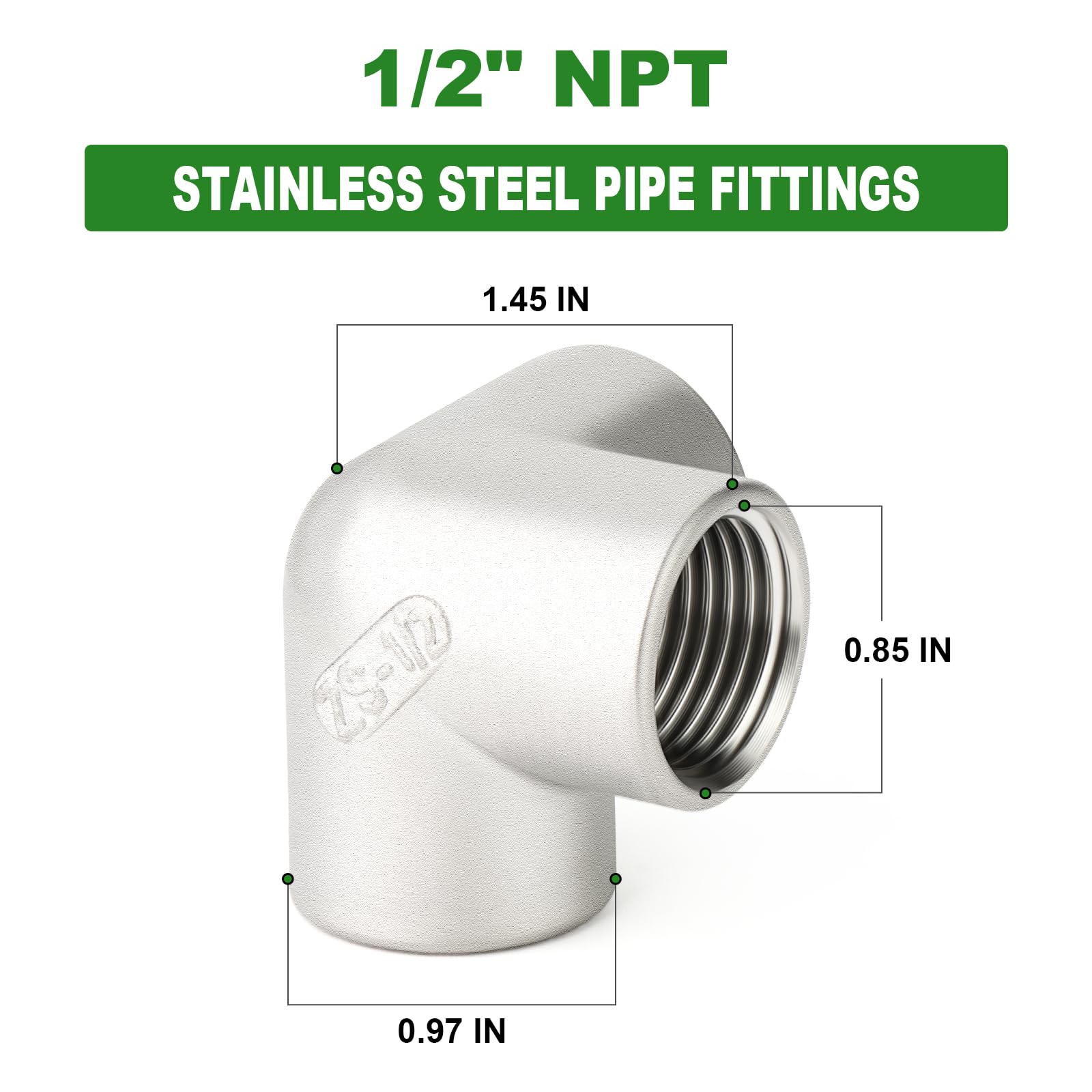 Snapklik.com : TAISHER 5PCS 304 Stainless Steel 3 Way Corner Pipe Fittings