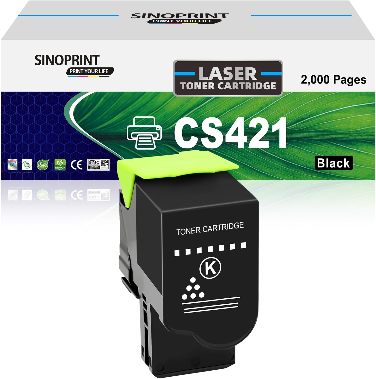 Amazon.com: SINOPRINT CS421 Toner Cartridge 78C10K0 Replacement ...