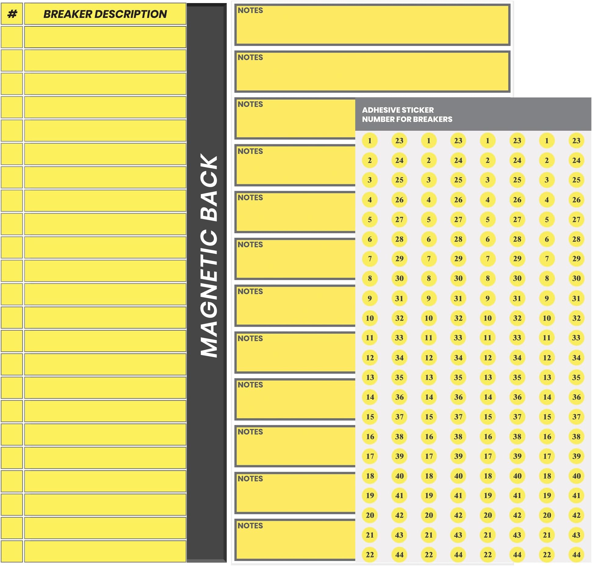 Amazon.com : Performore Circuit Breaker Panel Labels - 4x12 Inch ...