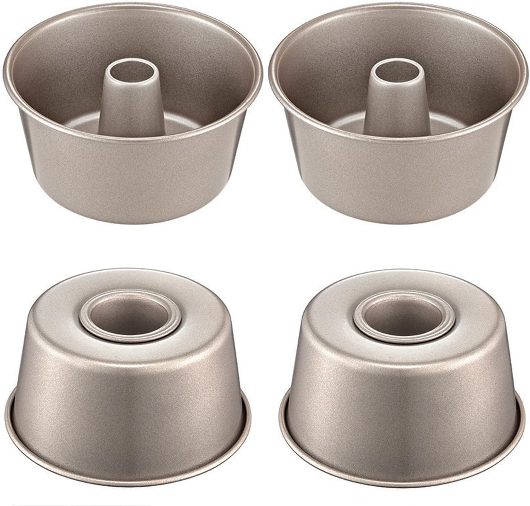 Amazon.com: MGGi 4 Inch Nonstick Fluted Tube Cake Pan, 4 Pcs Mini Bundt ...