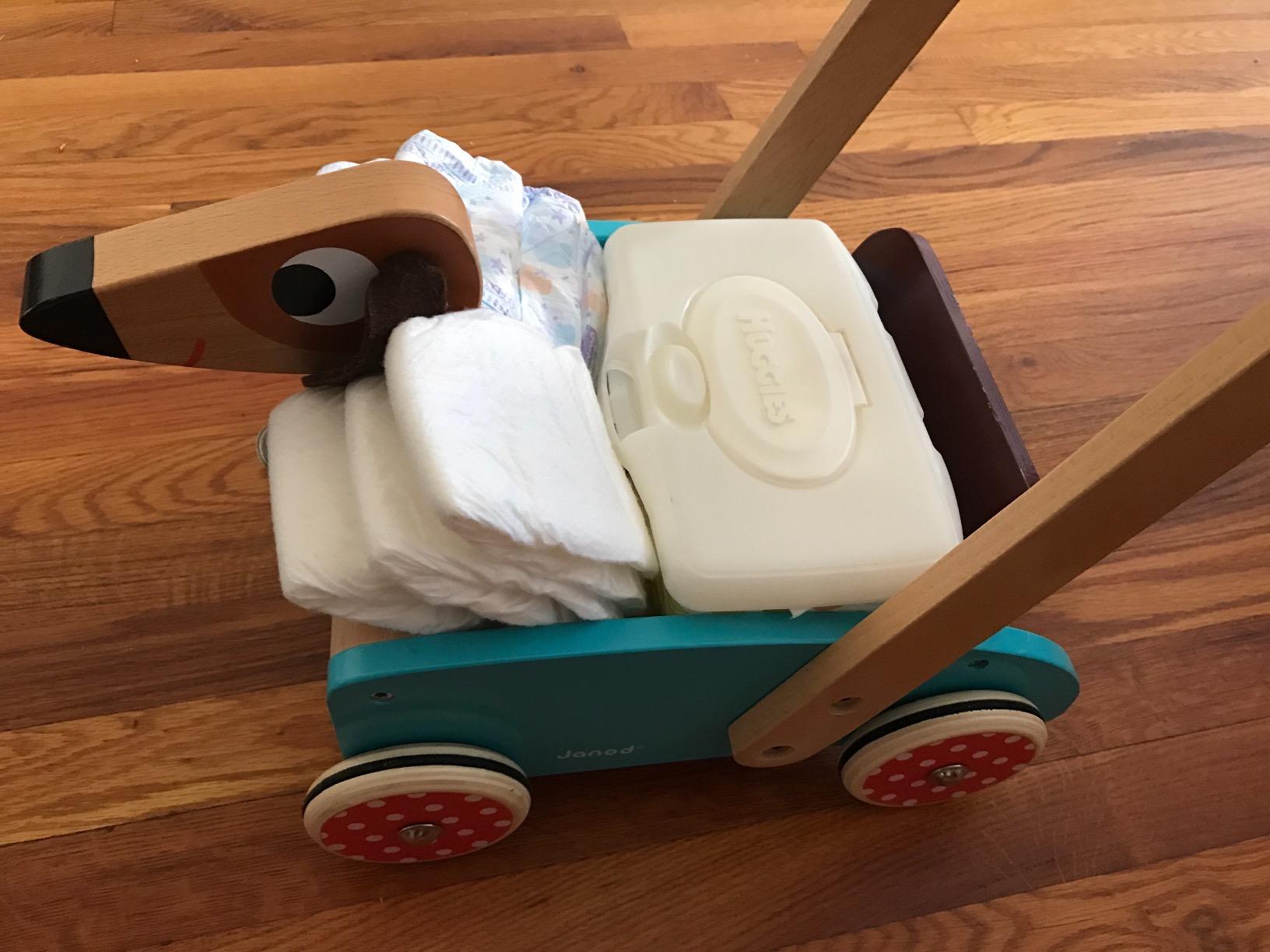 Amazon.com: Janod Crazy Doggy Cart – Adorable Wooden Push Toy Walker ...