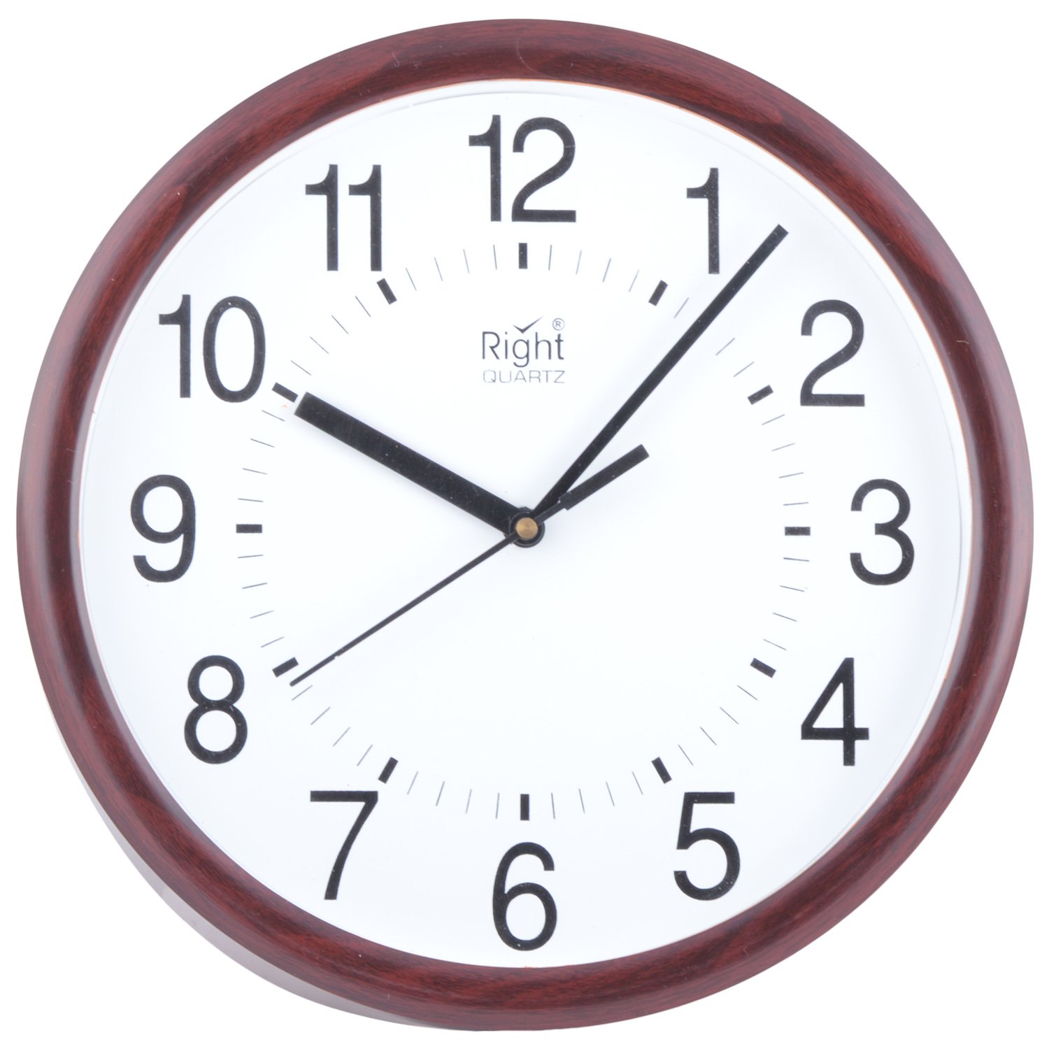 Buy Right Quartz Plastic Clocks (25.5 Cm X 25.5 Cm X 4.2 Cm, Redish ...