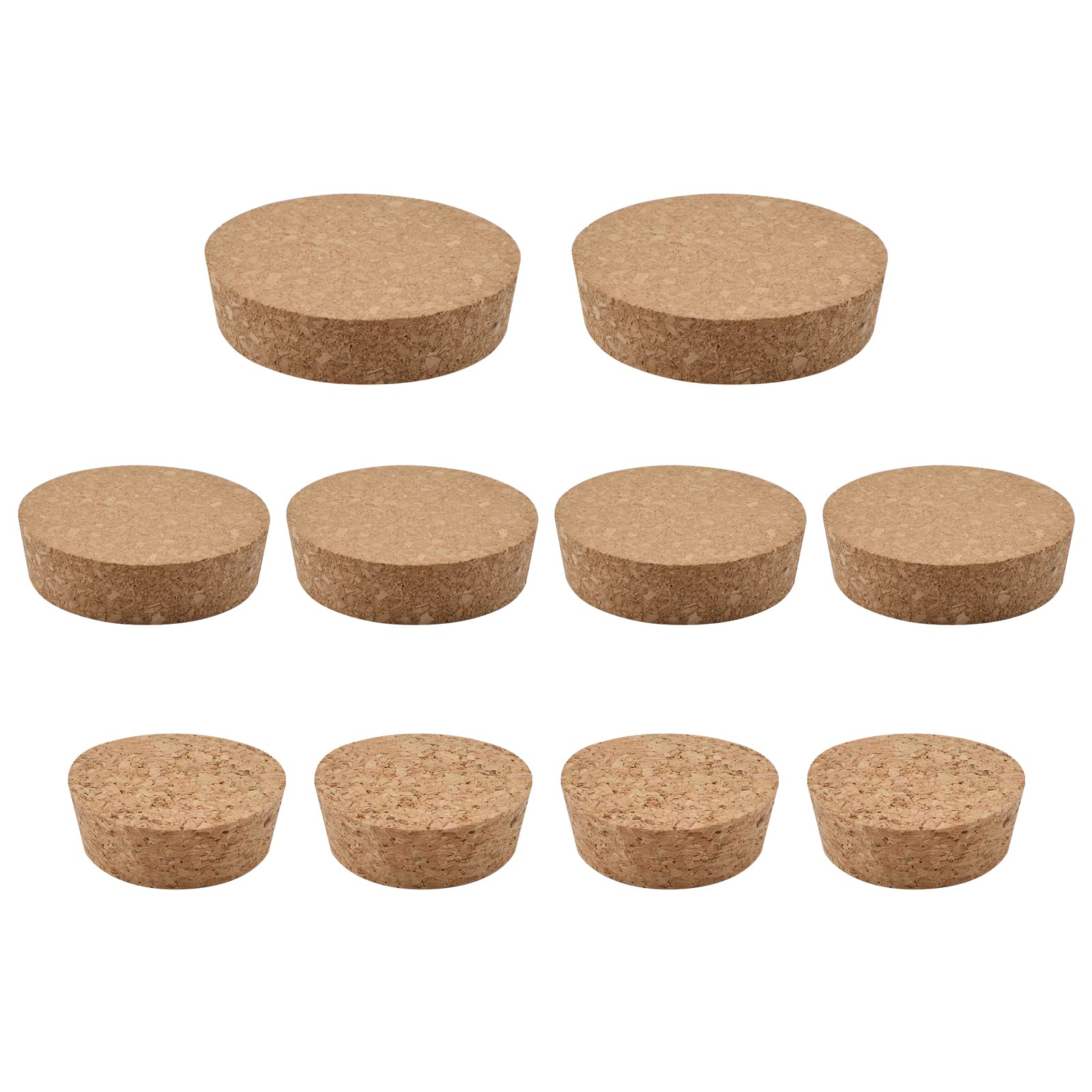 INCREWAY 10Pcs 3 Sizes Tapered Cork Plugs Wooden Wine Wide Mouthed ...