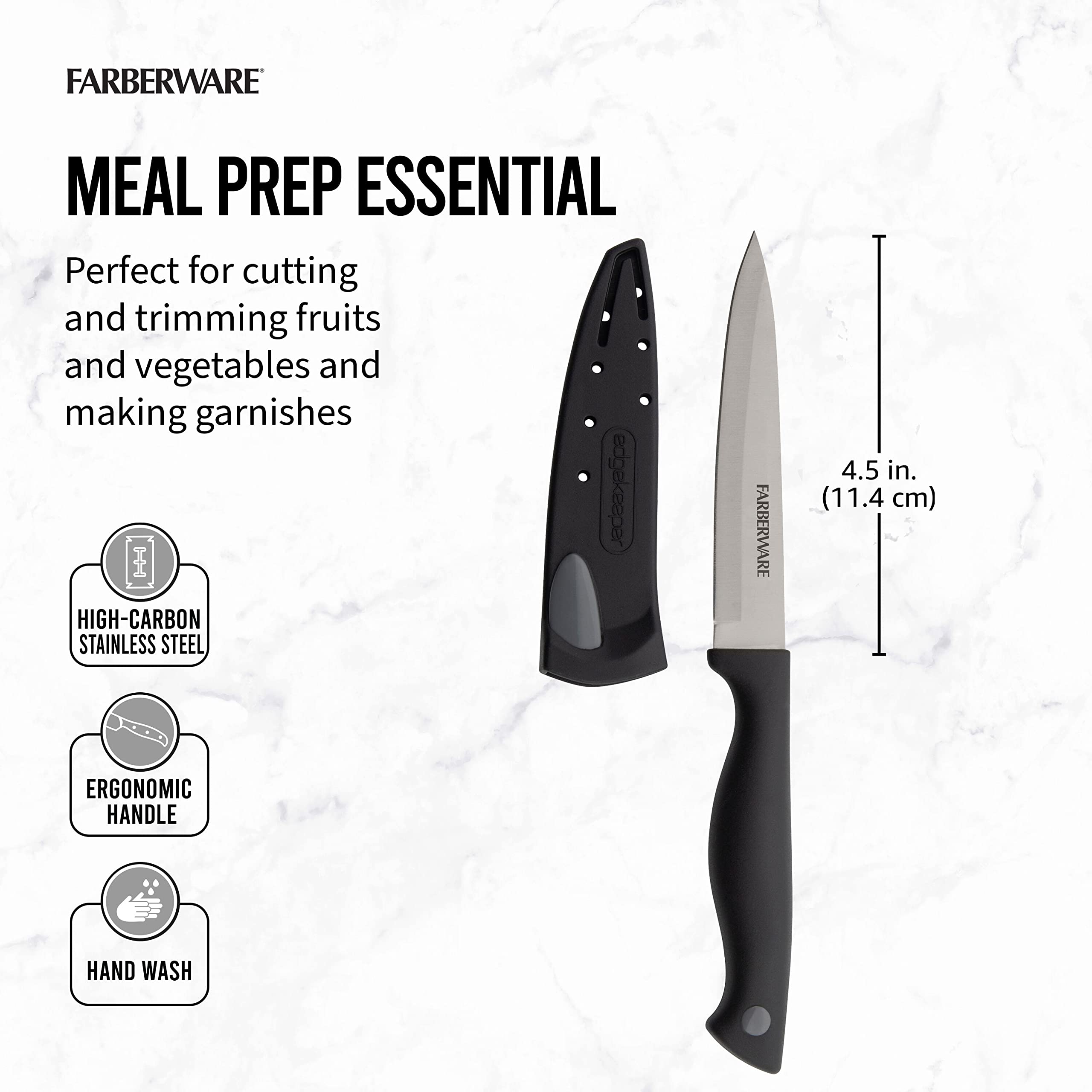 Snapklik.com : Farberware Edgekeeper 4.5-Inch Fine Edge Utility Knife