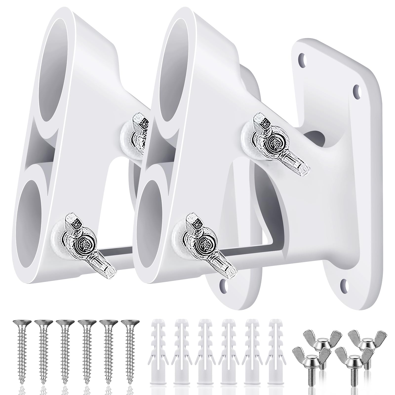 Amazon.com : Flag Pole Holders 2PC, Flag Holders for Outside House ...