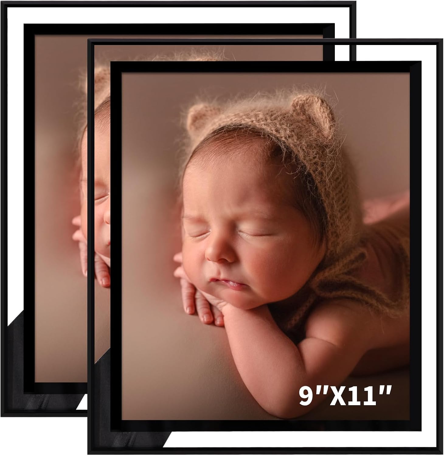 Amazon.com - IZIDDO 9x11 Picture Frames Set of 2, 8.5x11 Black Glass ...