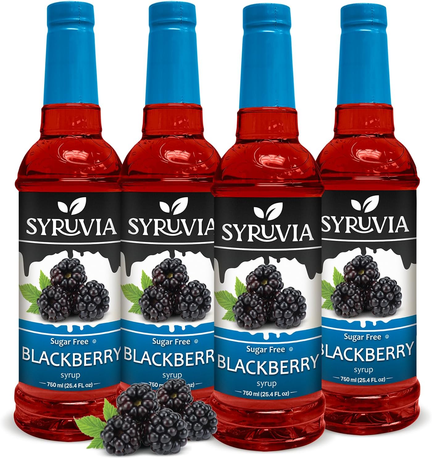 Amazon.com: Syruvia 4 Pack Sugar-Free Blackberry Syrup – 25.4 fl oz ...