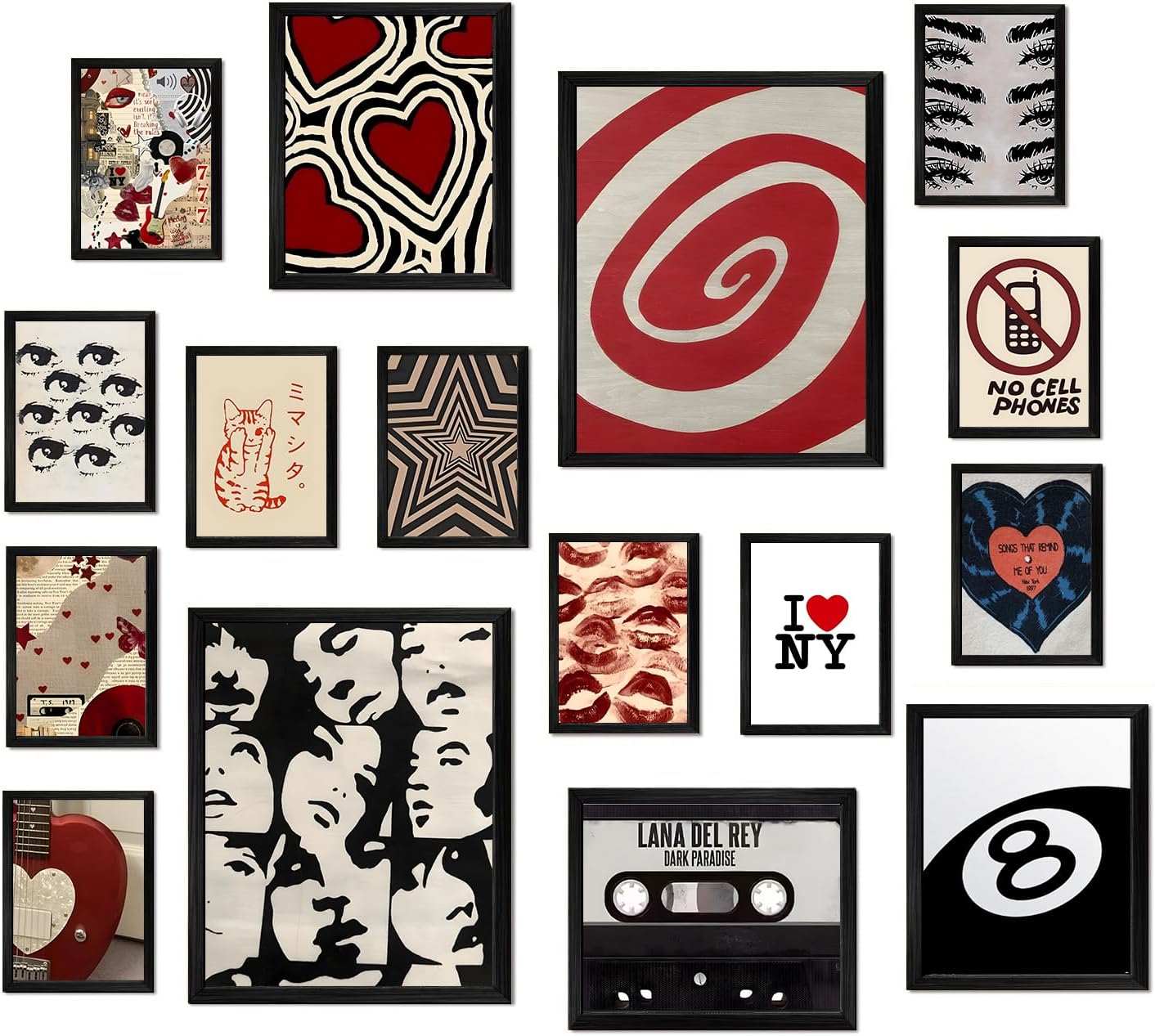 Amazon.com: ASTRDECOR Downtown Girl Room Decor Set - 16 Y2K Posters for ...