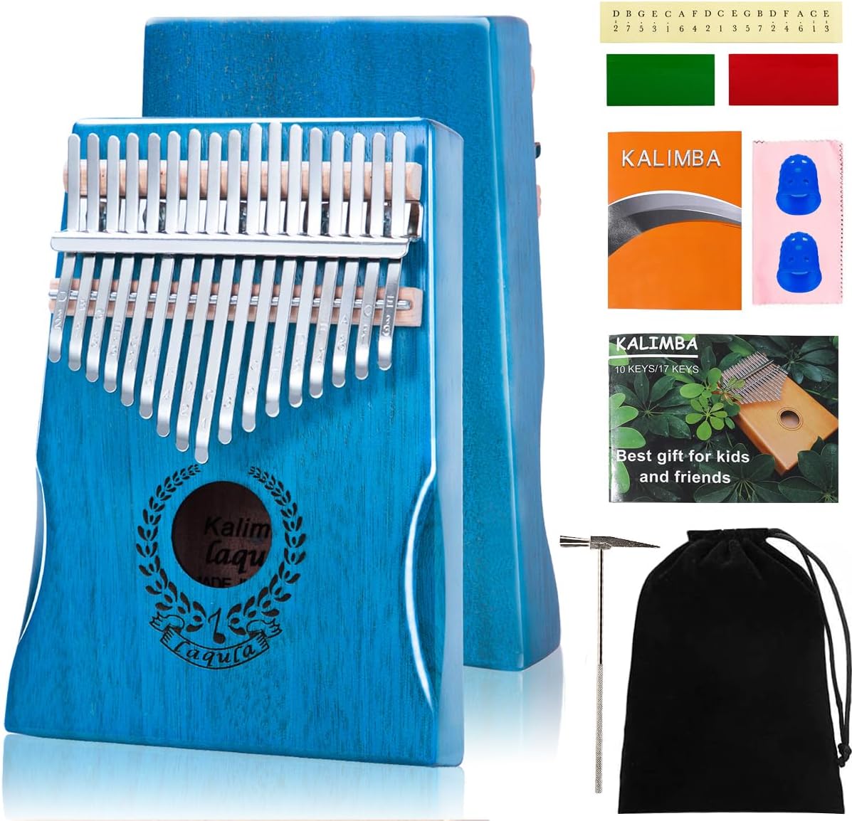Amazon.com: Kalimba 17 Keys Thumb Piano - Portable Mbira Sanza Finger ...