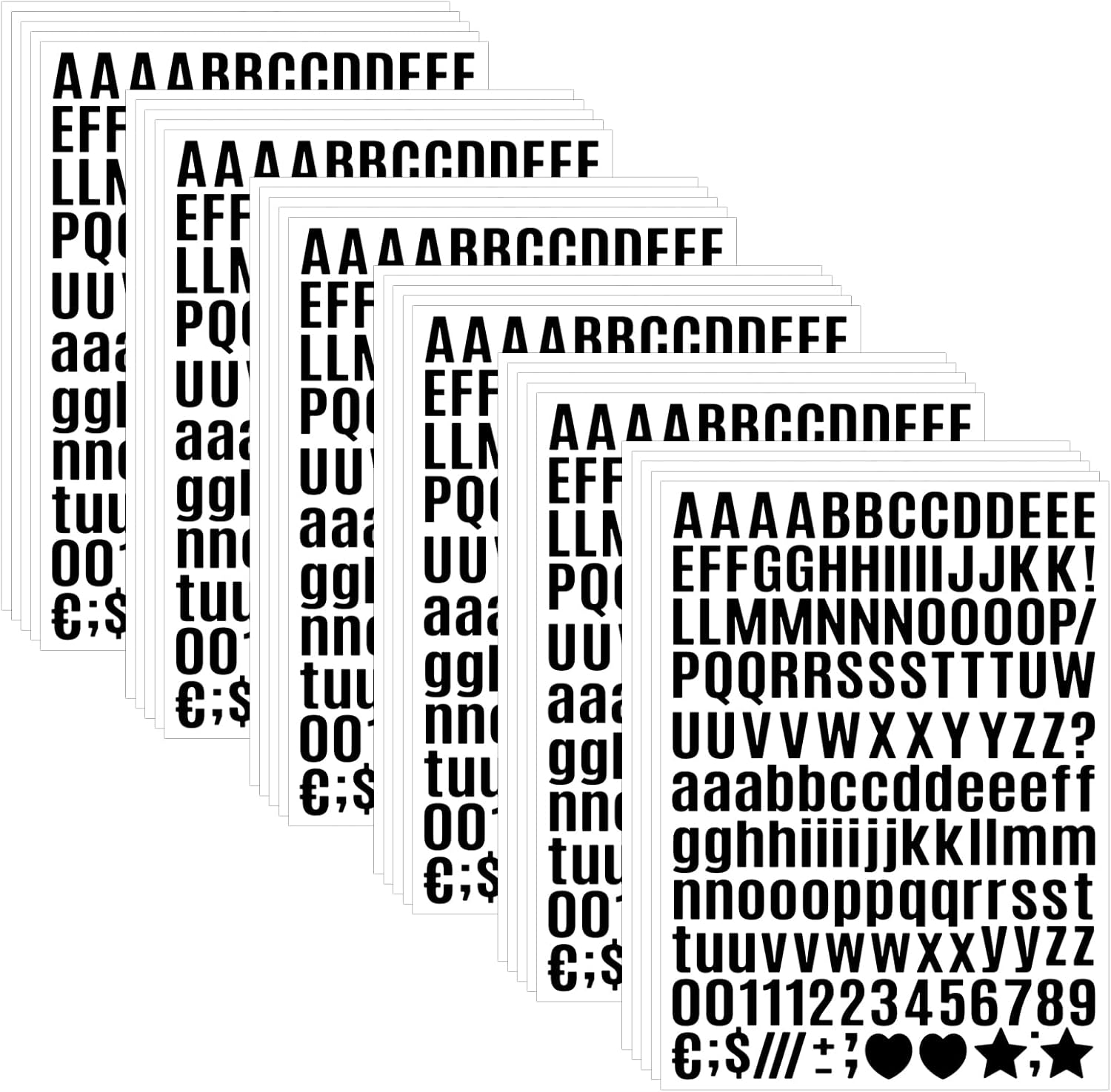 Amazon.com: 4620 Letter Stickers 30 Sheets Alphabet Stickers 0.5in ...