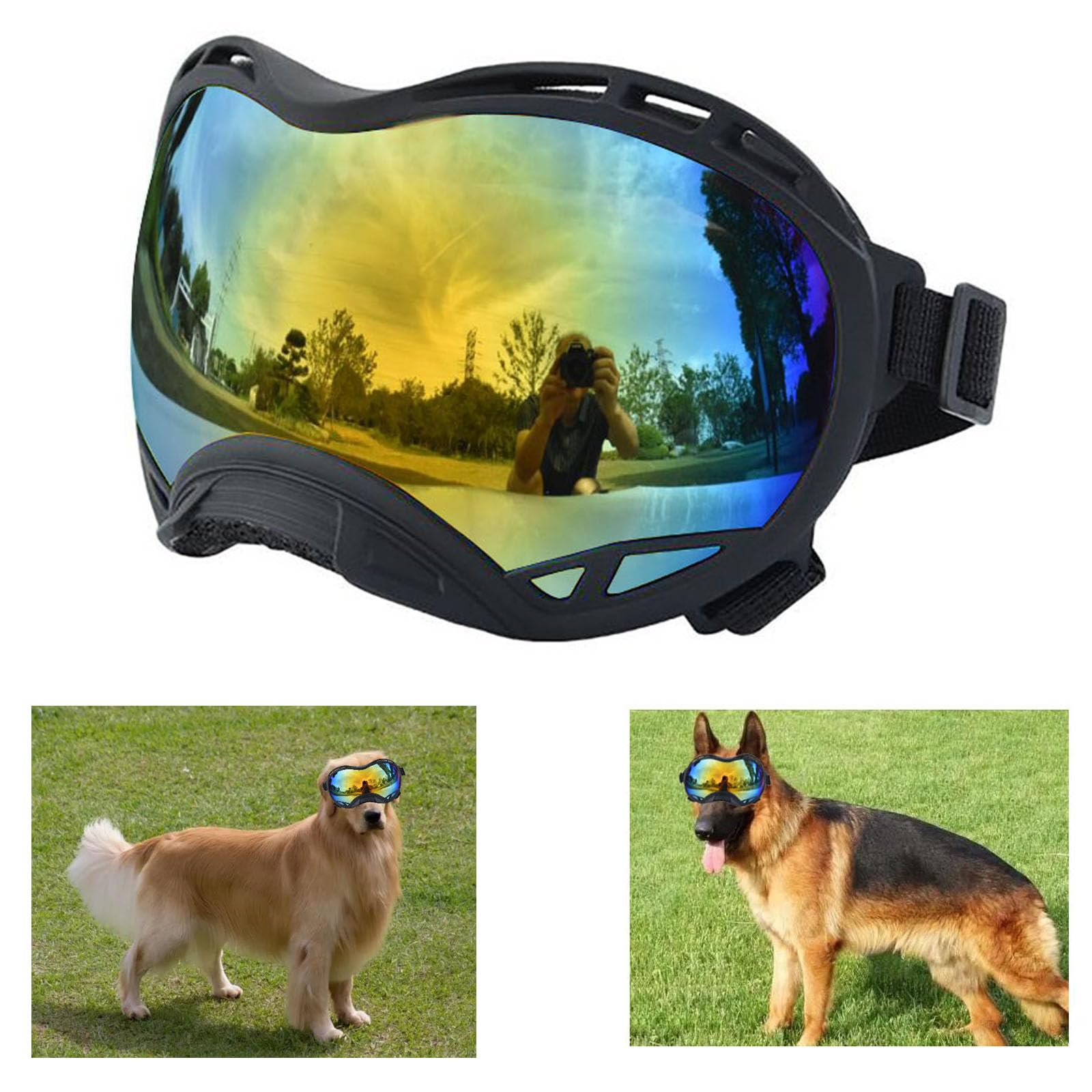 Amazon.com : Soft Dog Goggles Large Breed Anti-UV Dog Sunglasses,Large ...