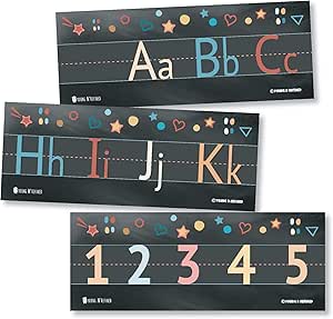 Amazon.com: Alphabet and numbers classroom Wall Line for teaching ABCs ...