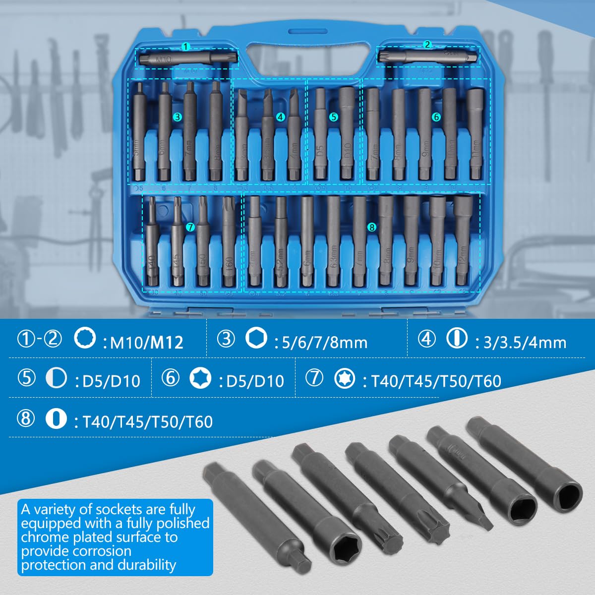 Snapklik.com : Shock Absorber Strut Nut Removal Tool Socket 50PCS Strut ...