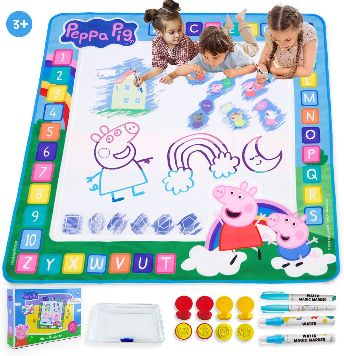 Amazon.com: Kids Toys Water Doodle Mat - Peppa Pig Reusable Painting ...