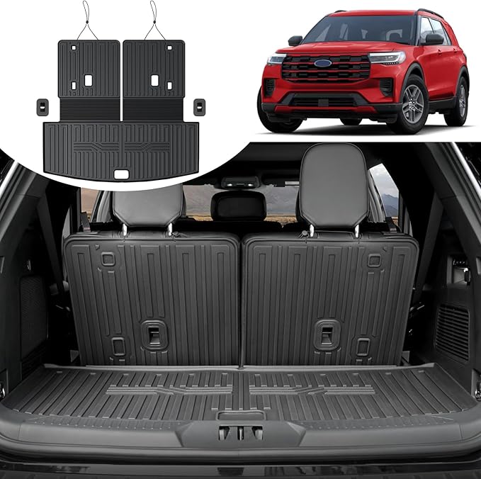 Amazon.com: HOUCLEMIC Cargo Mat for 2020-2025 2026 Ford Explorer ...