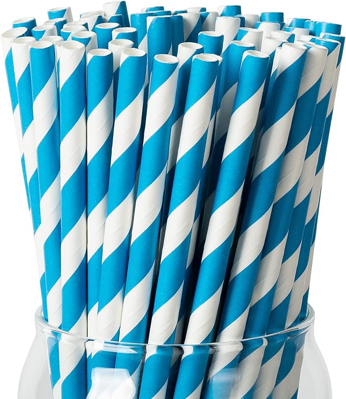 Amazon.com: PakTalk [100 Pack]Party Straws Disposable 7.75'' x0.24 ...