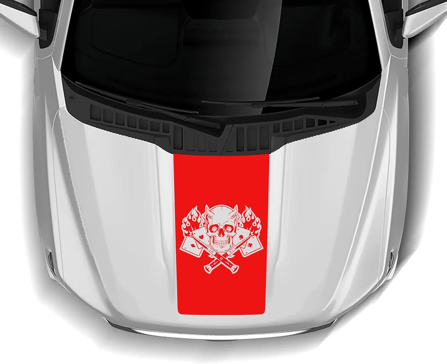Amazon.com - Gambler Skull Hood Sticker Auto Vinyl Graphics Decals ...
