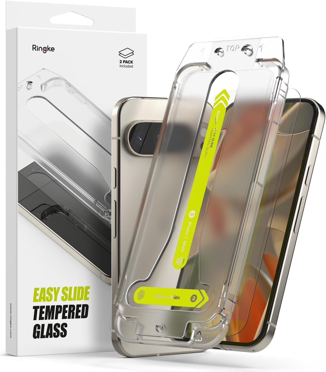 Amazon.com: Ringke Easy Slide Tempered Glass [Super Easy to Install ...