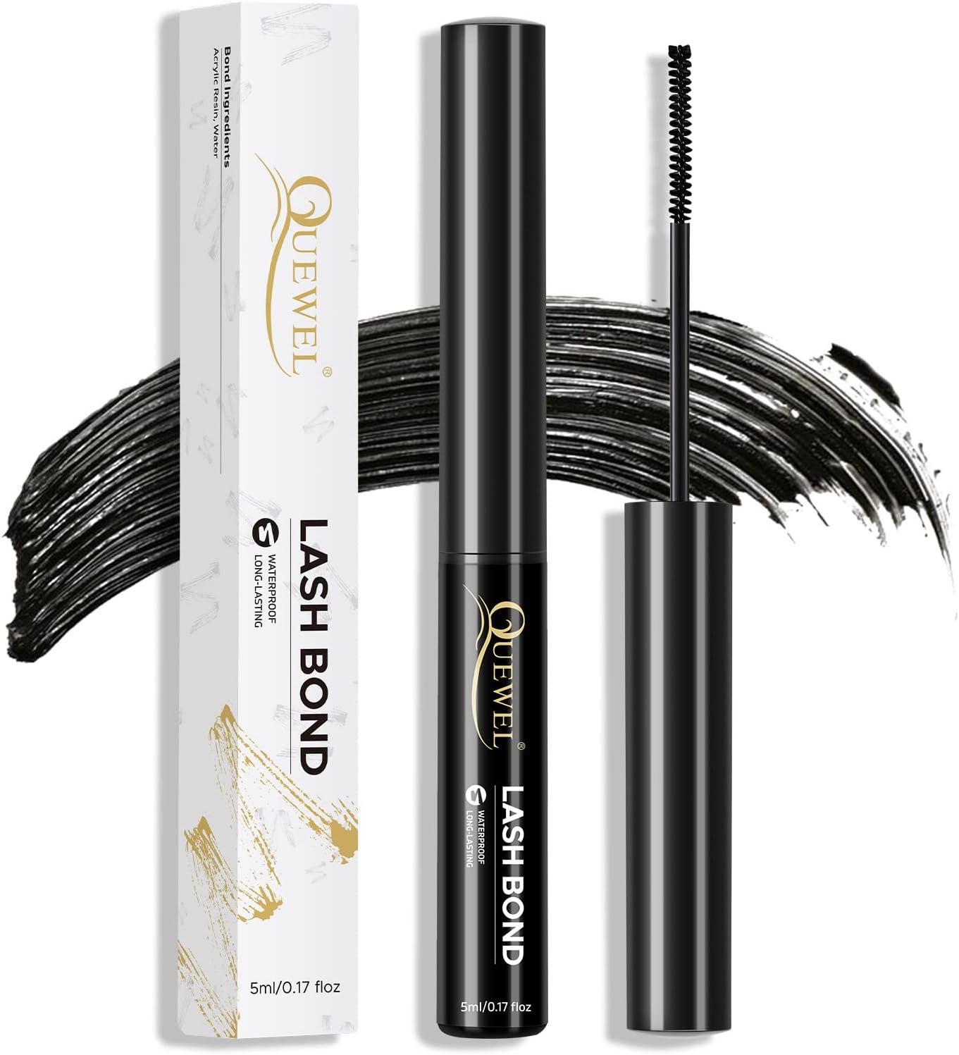 Amazon.com: QUEWEL Lash Bond Black Cluster Eyelash Glue for DIY Eyelash ...