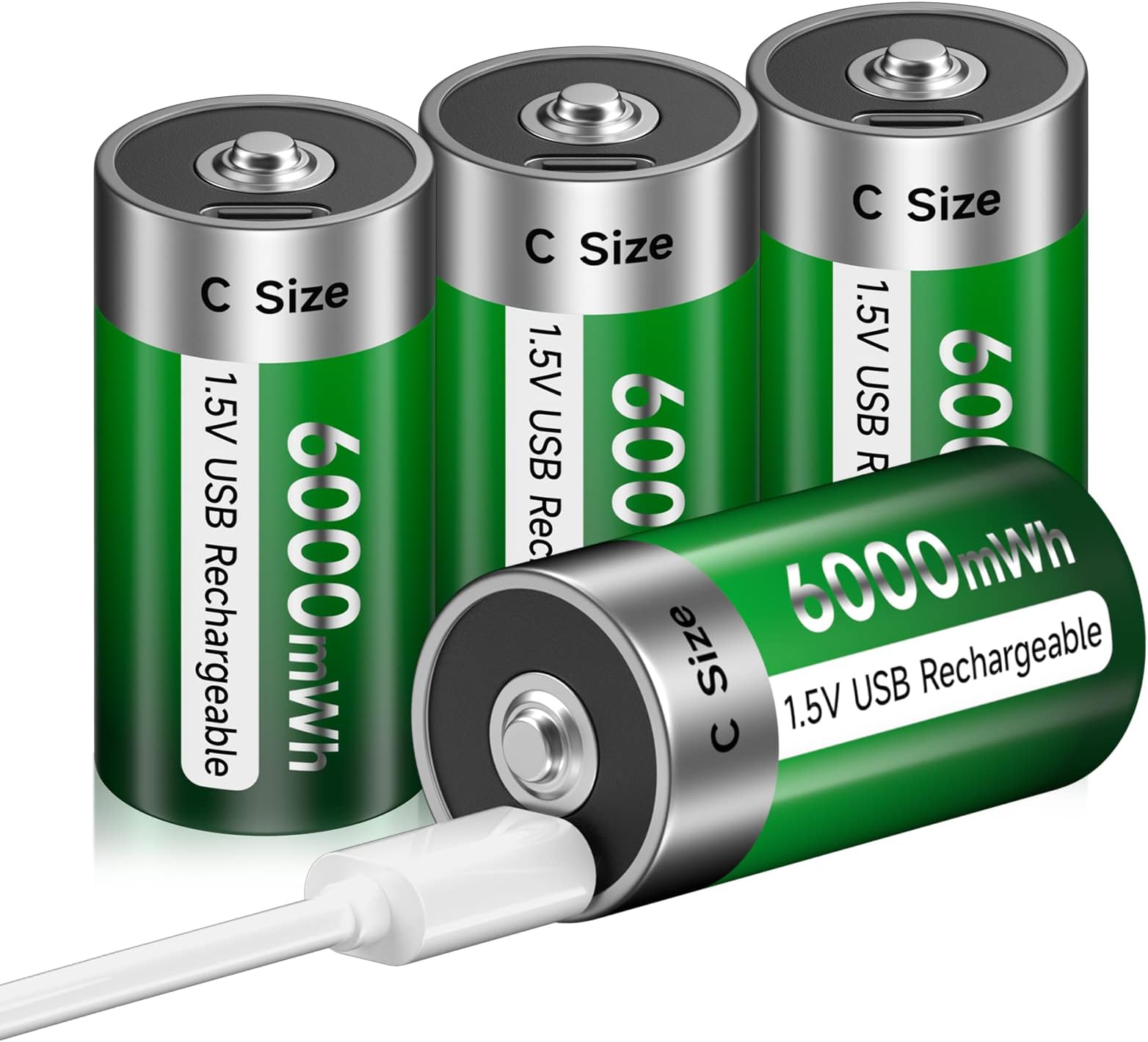 Palogreen 4 Pack USB C Lithium Rechargeable Batteries Lithium 1.5V ...