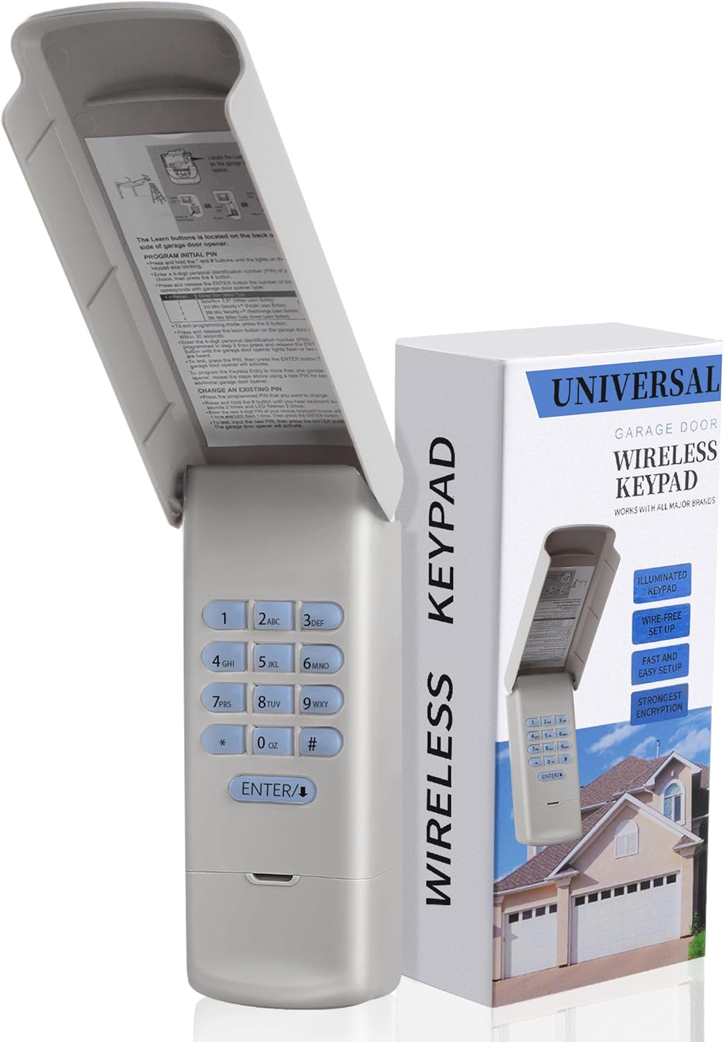 NJCO Universal Garage Door Opener Keypad for Liftmaster Chamberlain ...