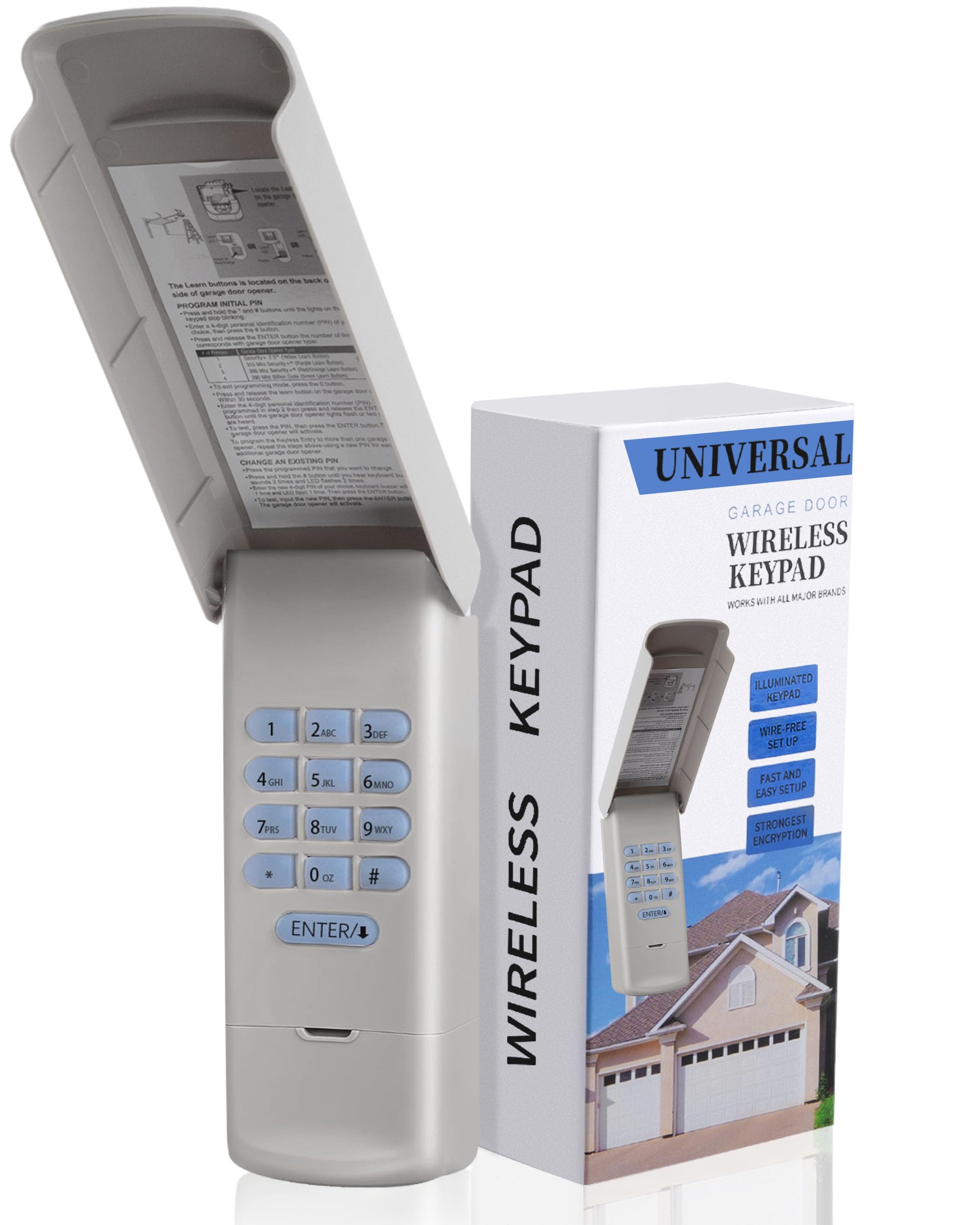 NJCO Universal Garage Door Opener Keypad for Liftmaster Chamberlain ...