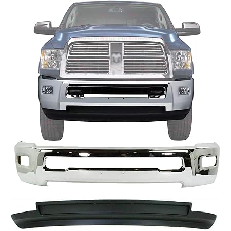 Amazon.com: New Front Bumper Chrome Steel With Fog Light Holes For 2010 ...