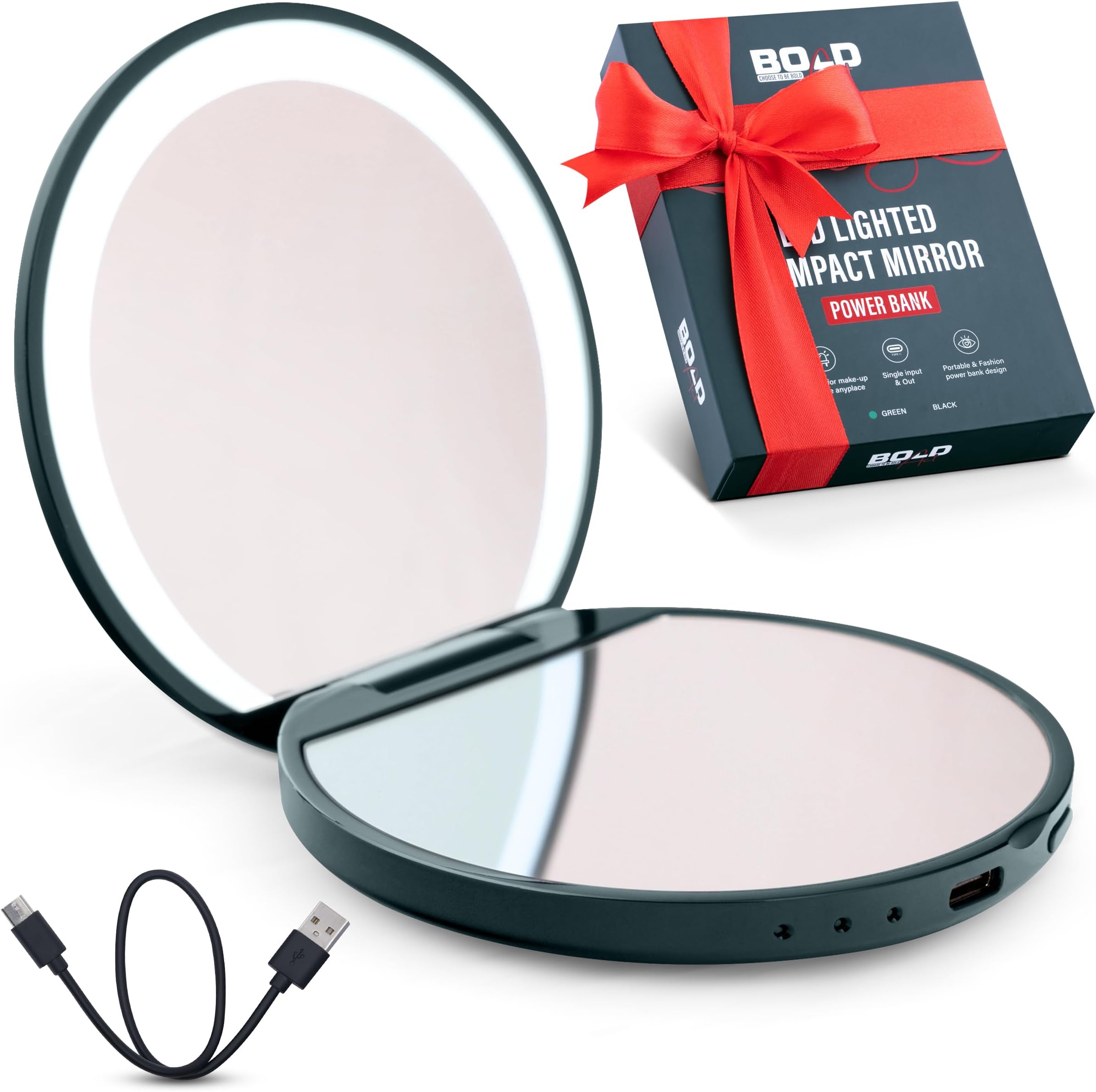 Amazon.com: BoldAct Compact Mirror with Light - 1X/3X Magnification ...