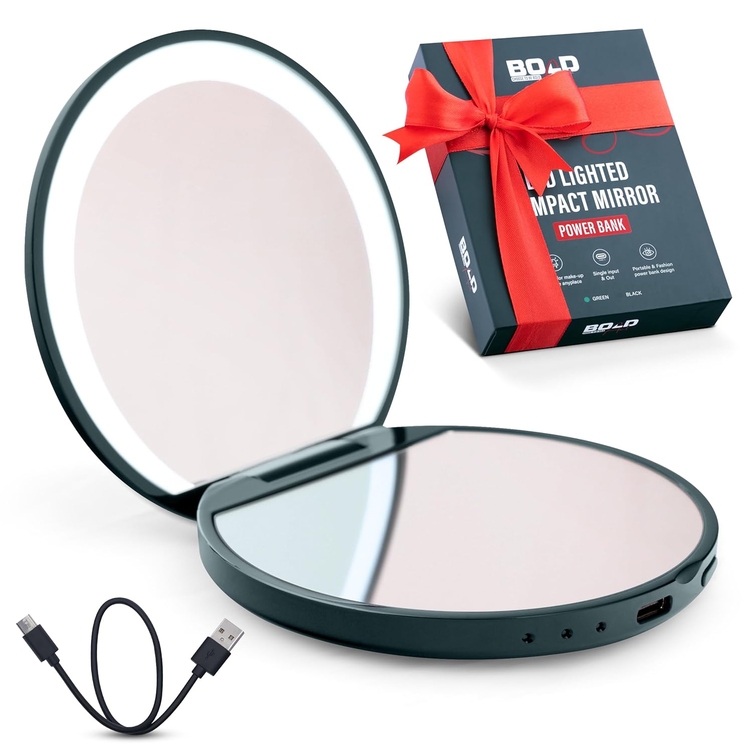 Amazon.com: BoldAct Compact Mirror with Light - 1X/3X Magnification ...