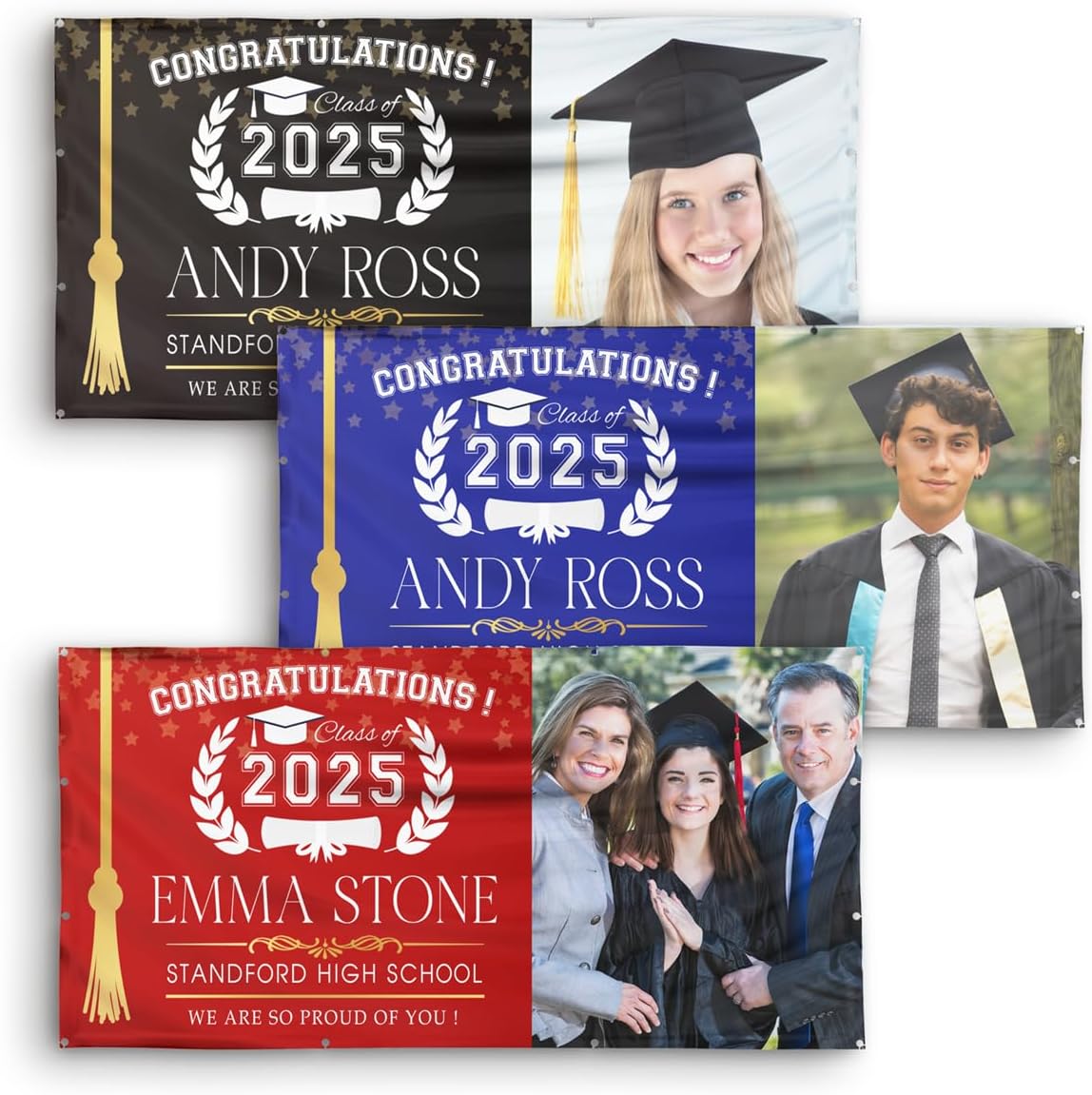 Amazon.com: Personalized Graduation Banner With Photo, Graduation ...