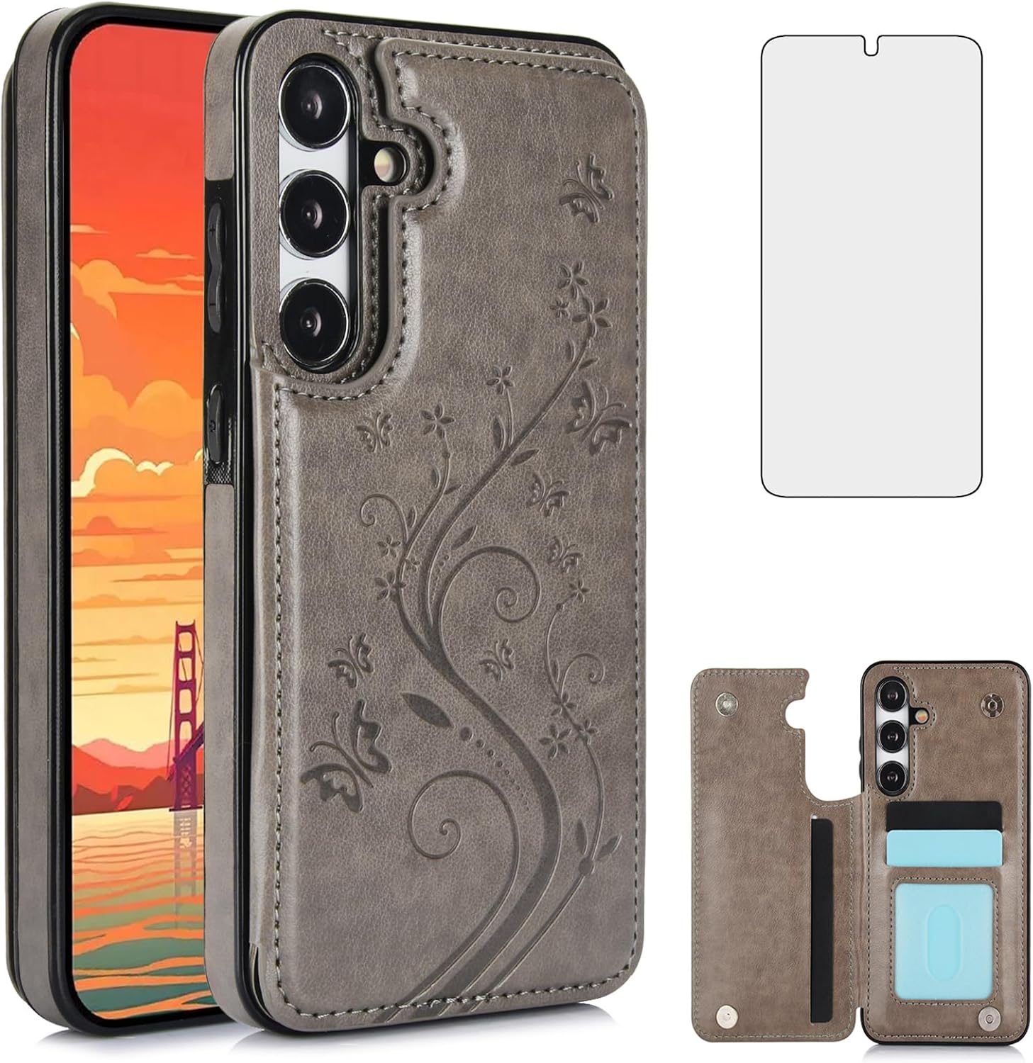 Amazon.com: Asuwish Phone Case for Samsung Galaxy A35 5G with Tempered ...