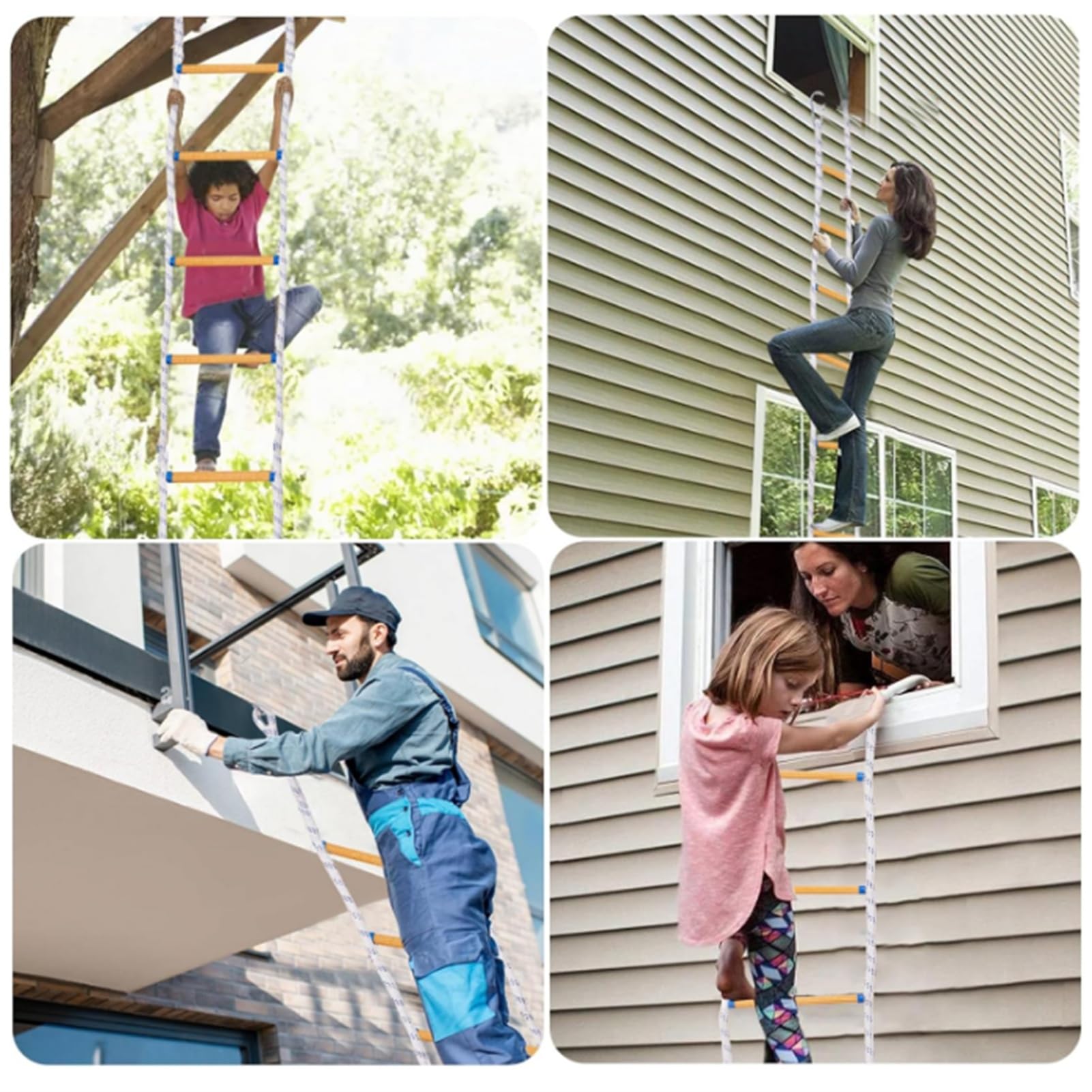 Fire Rope Meidansini Rope Ladder, Fire 3M Flame Resistant Fire Escape ...