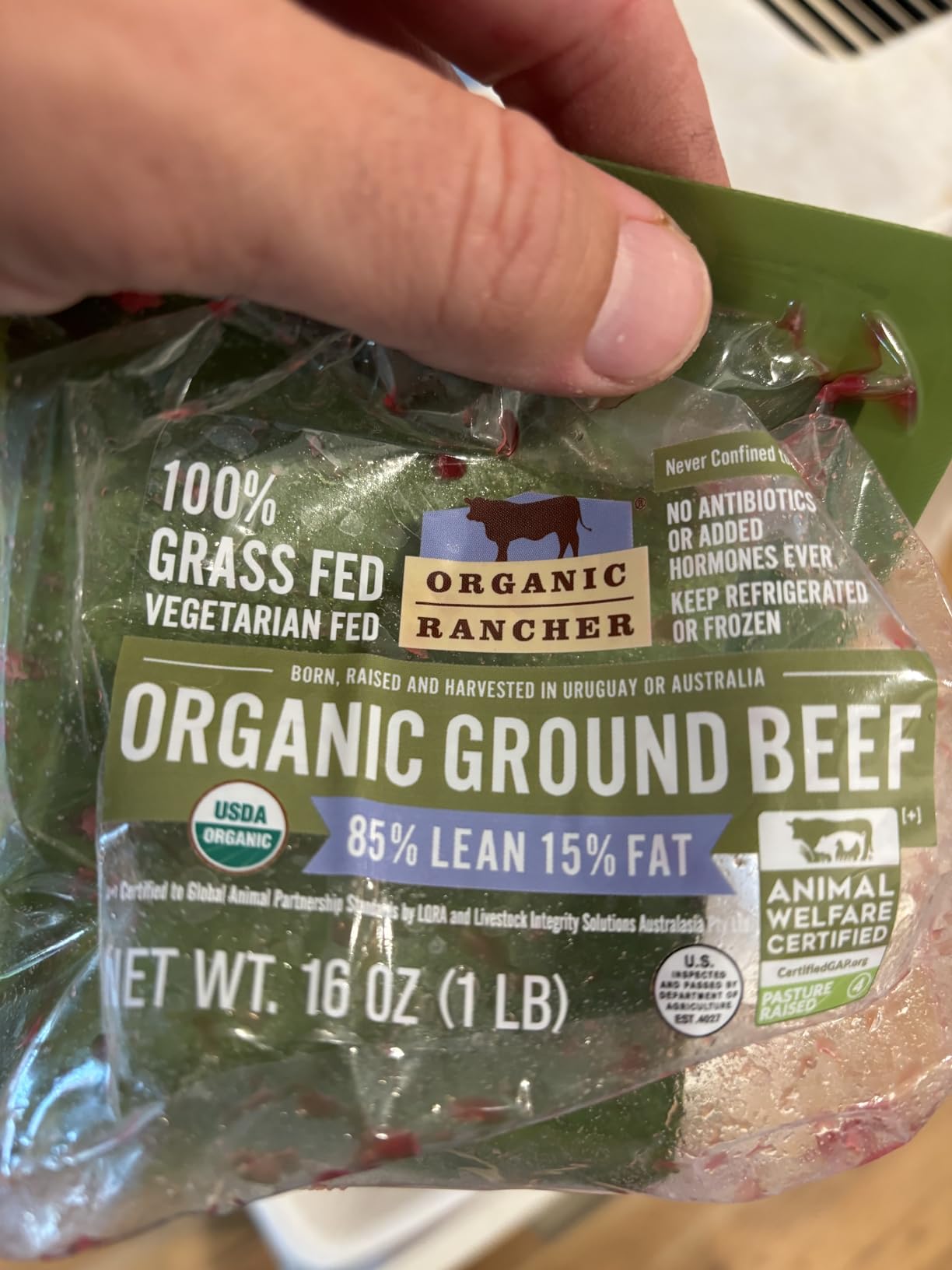 Amazon.com: Organic Rancher, Organic Ground Beef 85% Lean/15% Fat, 16 ...