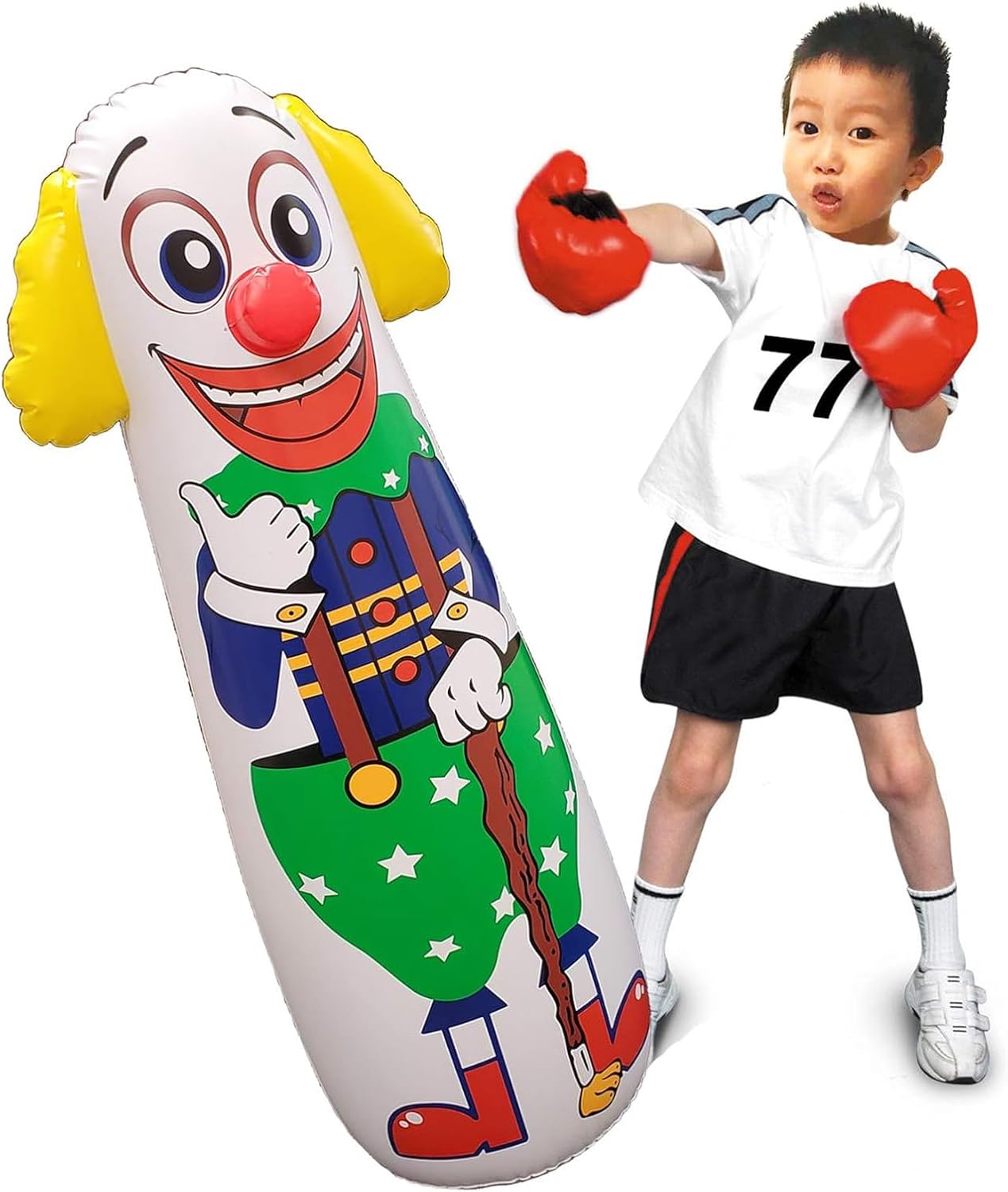 Amazon.com: Jet Creations Clown Punching Bag for Kids Inflatable Figure ...