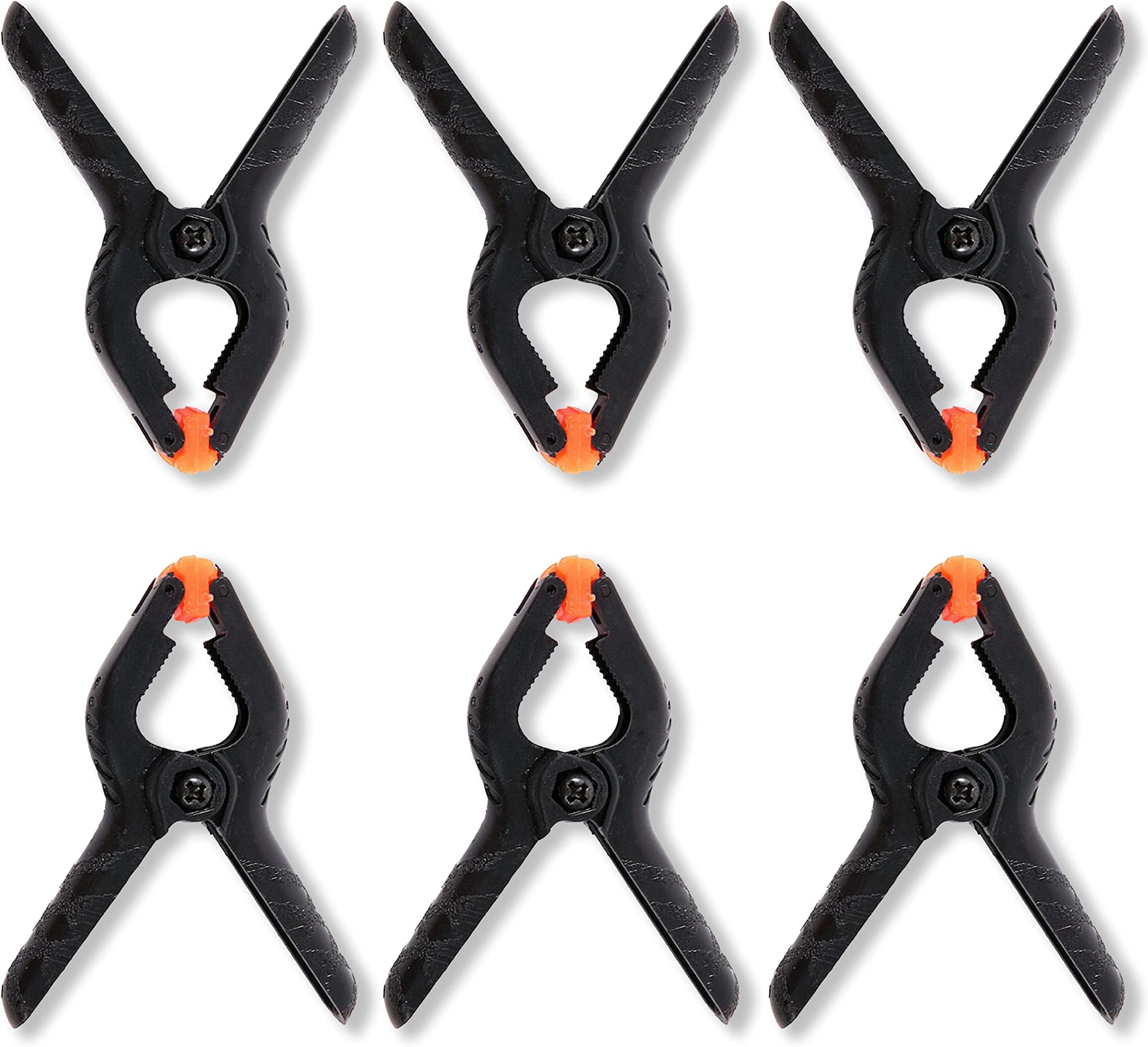 HIFFIN 6 PCS Photography Backdrop Support Spring Clamp 4.3"/11cm for ...