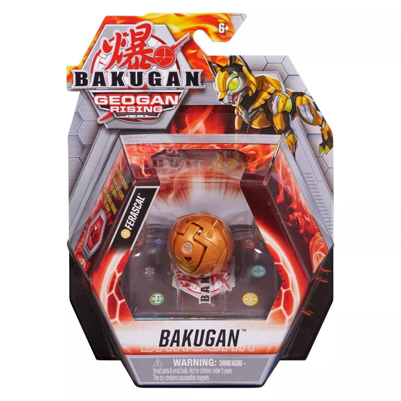 Buy Bakugan Geogan Rising 2021 Aurelus Ferascal 2-inch Core Collectible ...