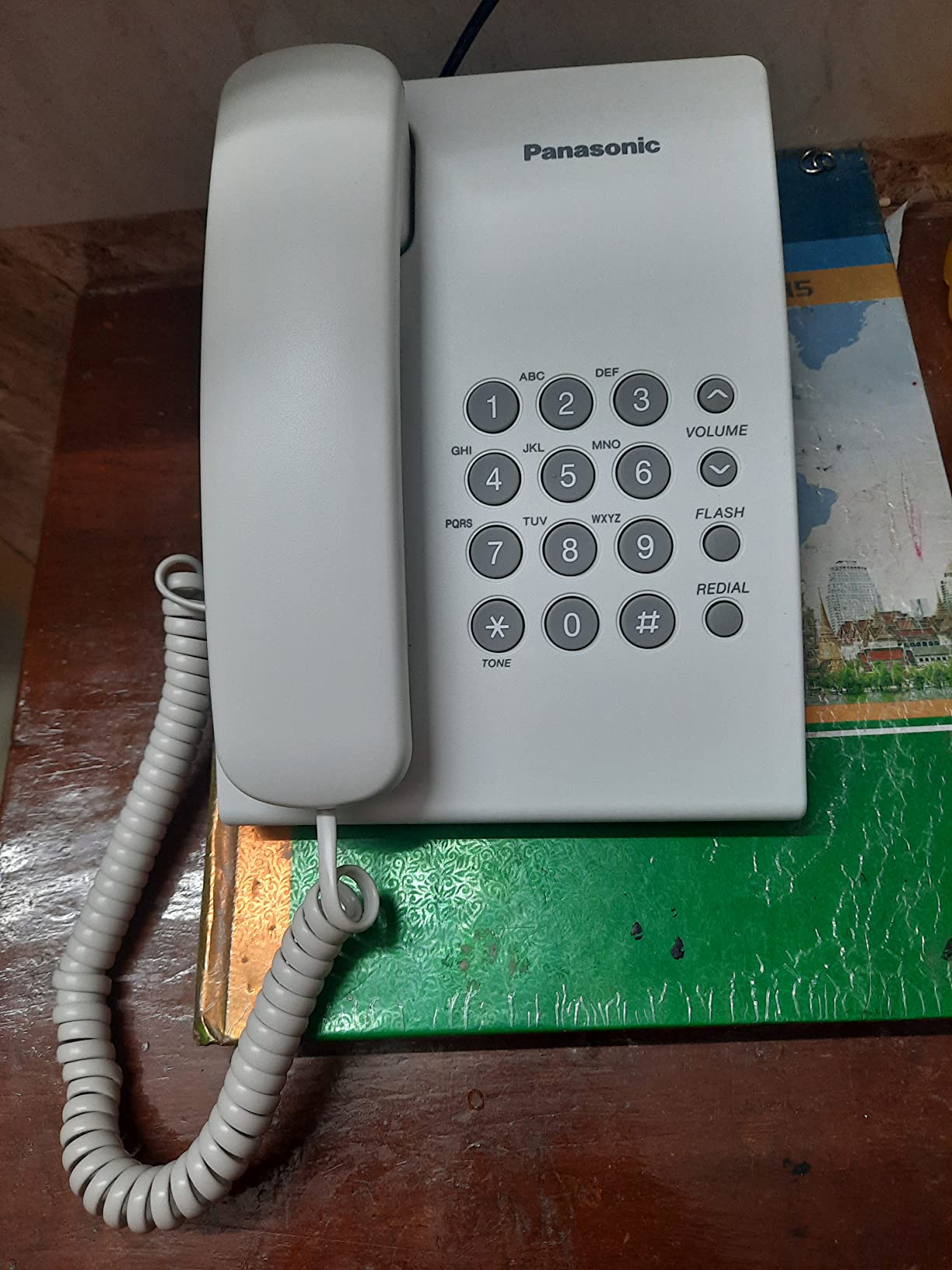 Panasonic Single Line KX-TS880MX Corded Landline Phone (White-Black ...