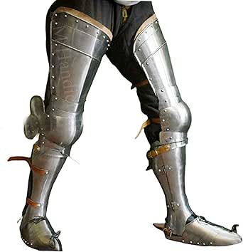 Amazon.com: L M Handicrafts Medieval SCA Combat Leg Armor Plate Legs ...