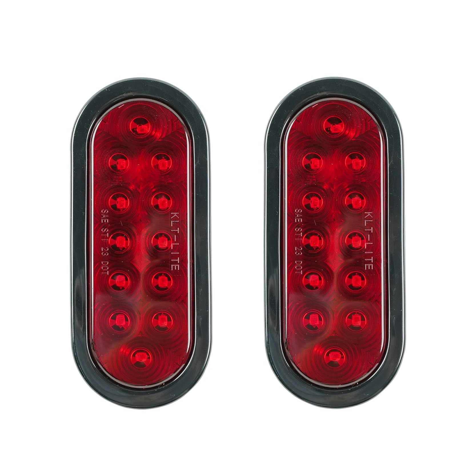 Amazon.com: 2Pcs 6" Oval LED Red Tail Trailer Light 12LEDs, IP65 ...