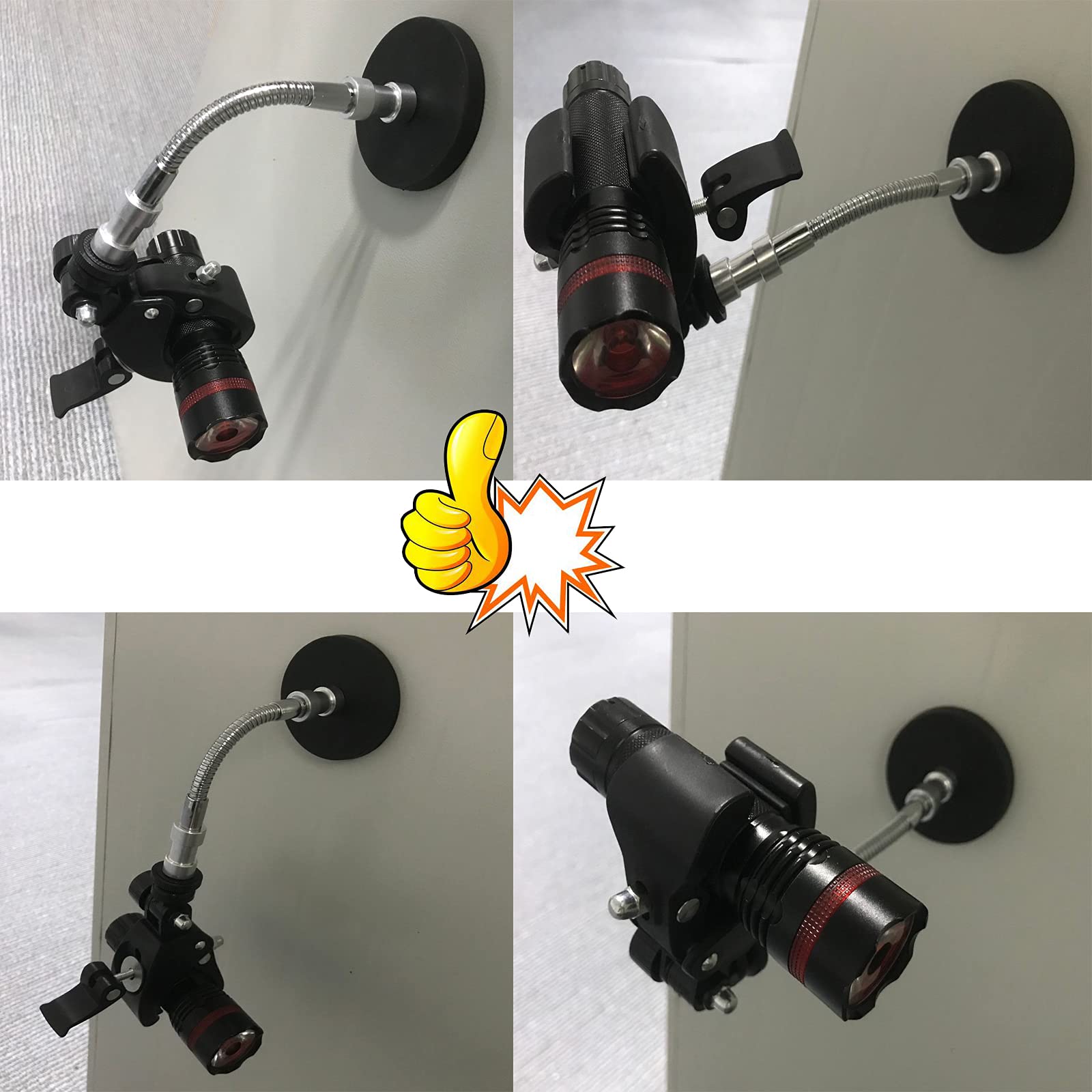 Flexible Magnetic Flashlight Holder