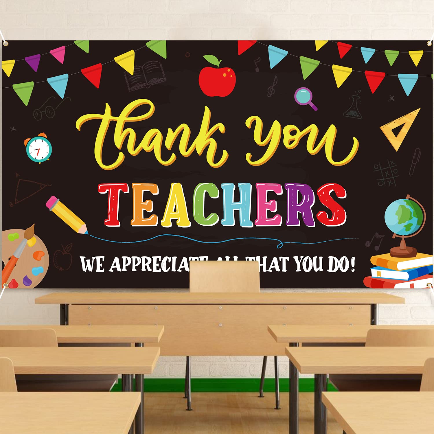 Snapklik.com : XtraLarge Thank You Teachers Backdrop Banner -Teachers ...