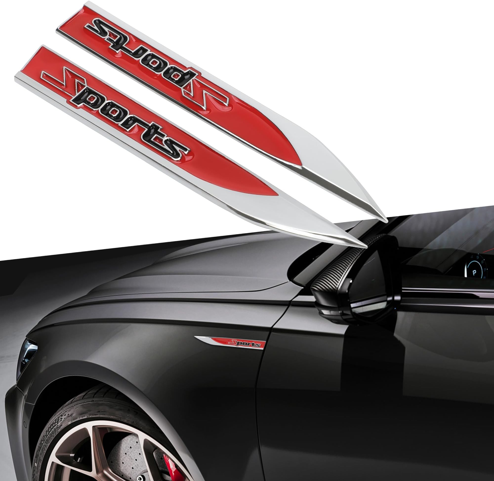 Amazon.com: TOMALL 2Pcs 3D Metal Sports Logo Emblem Badge for Car Side ...