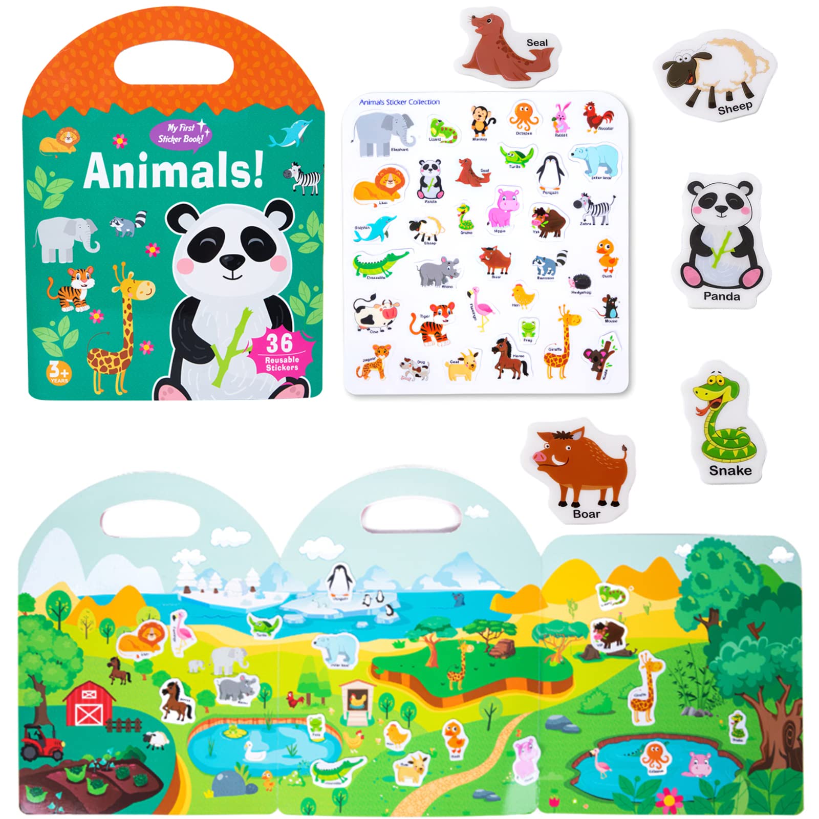 Snapklik.com : MIKNEKE Portable Jelly Sticker Quiet Book For Kids ...