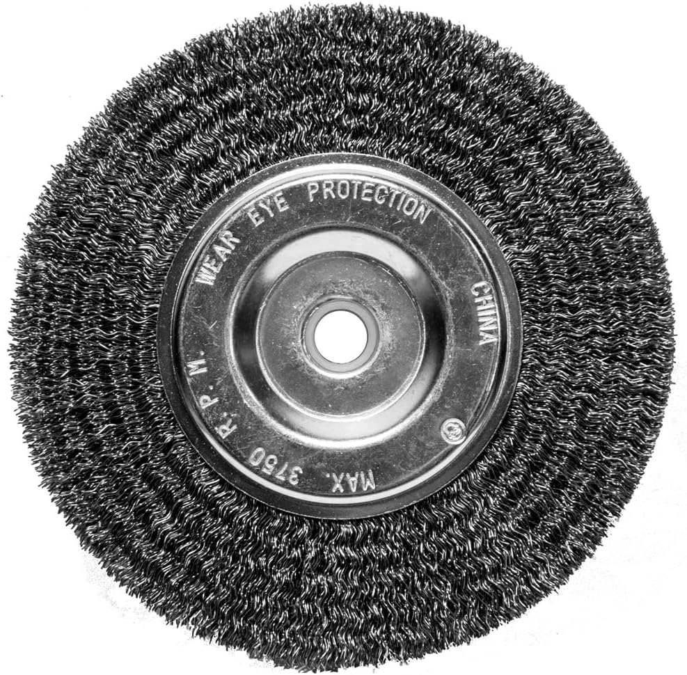 Century Drill & Tool 76868 Crimped Wire Bench Grinder Wheel, 8" Coarse ...
