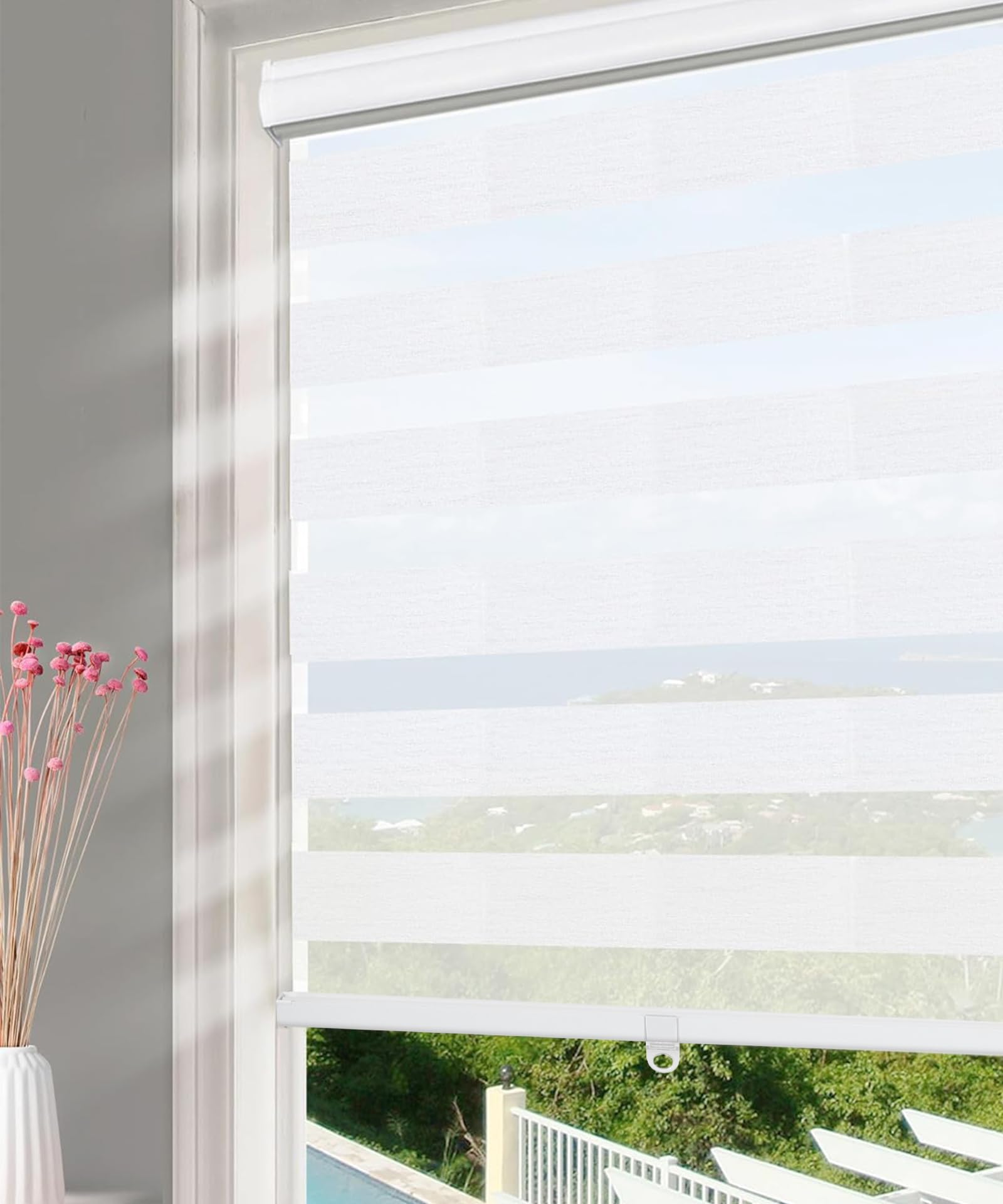 Amazon.com: Cordless Zebra Blinds for Windows Free-Stop Roller Window ...